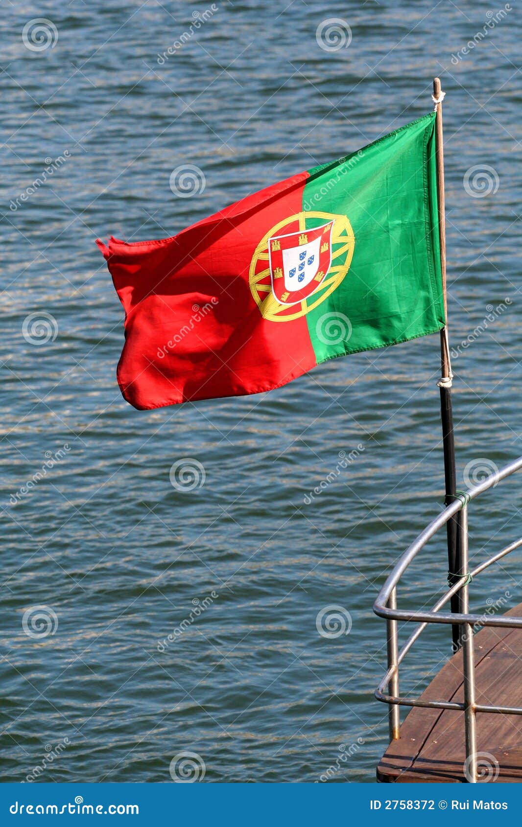 Portuguese flag stock photo. Image of waves, symbolic - 2758372