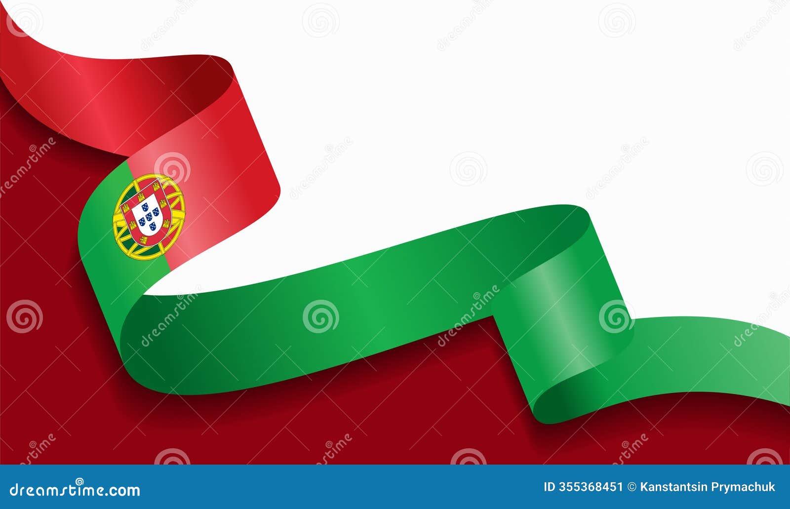 Portuguese Flag Wavy Abstract Background. Vector Illustration. Stock ...