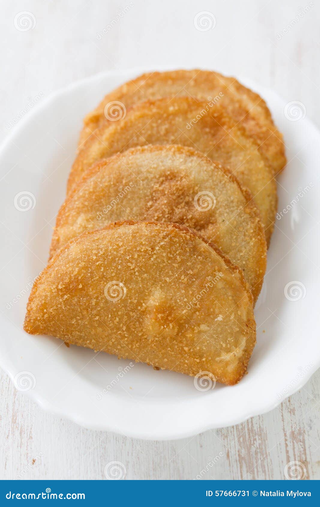 Portuguese Meat Cookies on White Dish Stock Image - Image of roasted ...