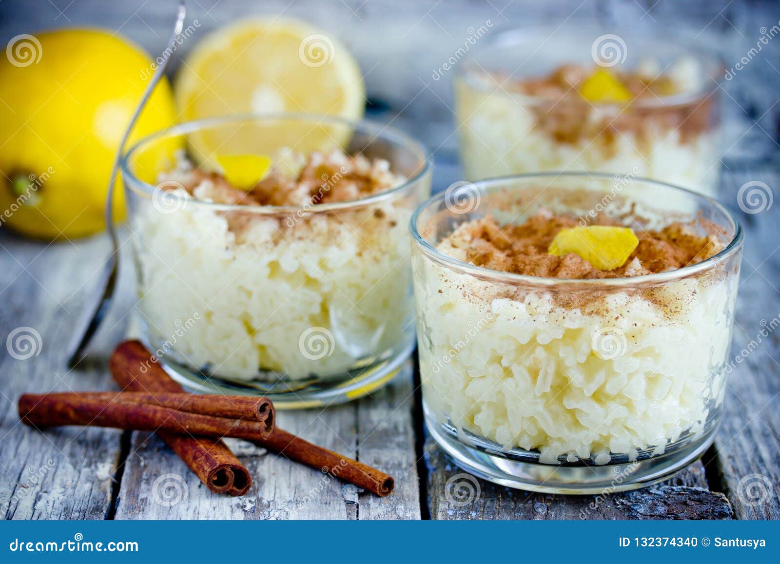 Portuguese Rice Pudding Arroz Doce Stock Photo - Image of leite, cooked ...