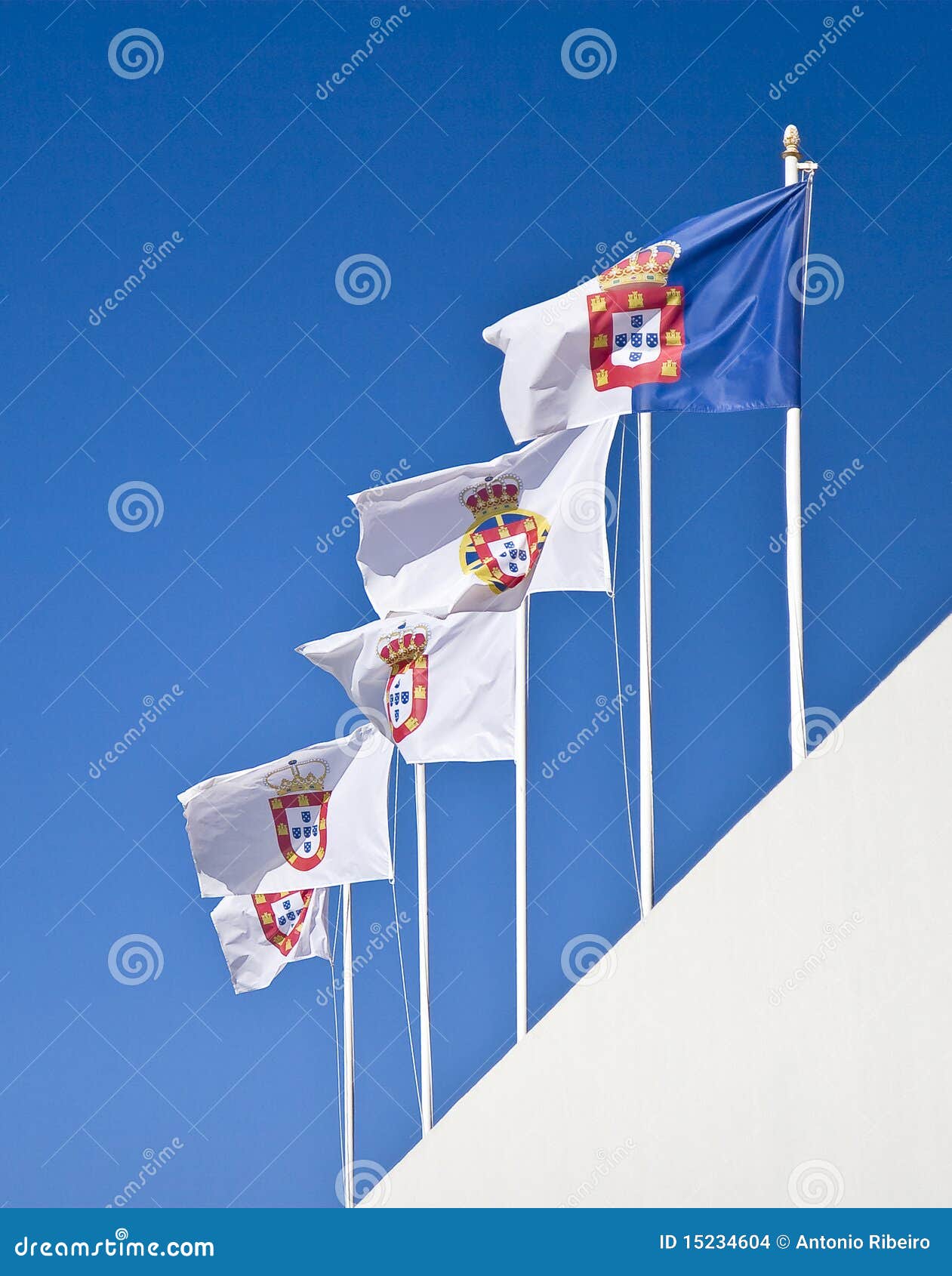 Portuguese Royal Flags Stock Images - Image: 15234604