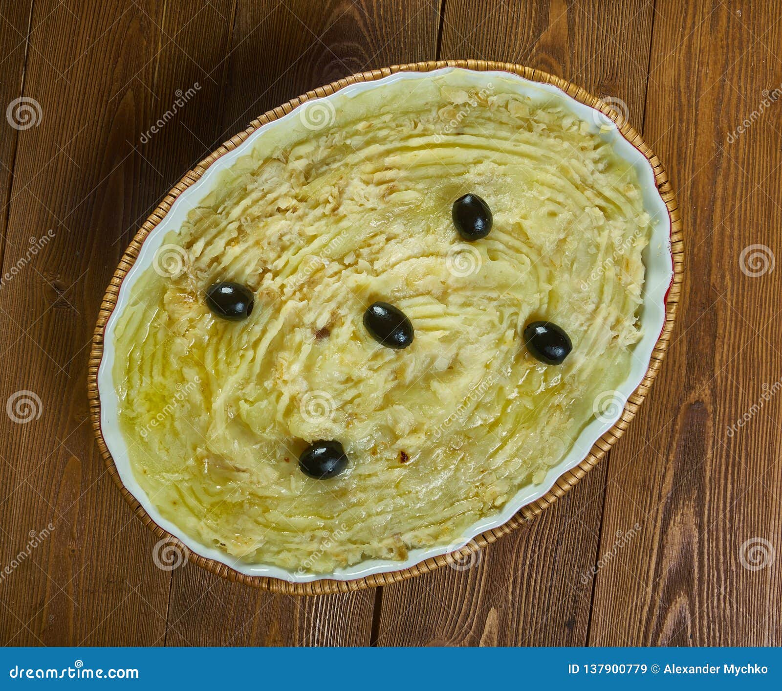 Portuguese Salt Cod and Potato Casserole Stock Image - Image of plate ...