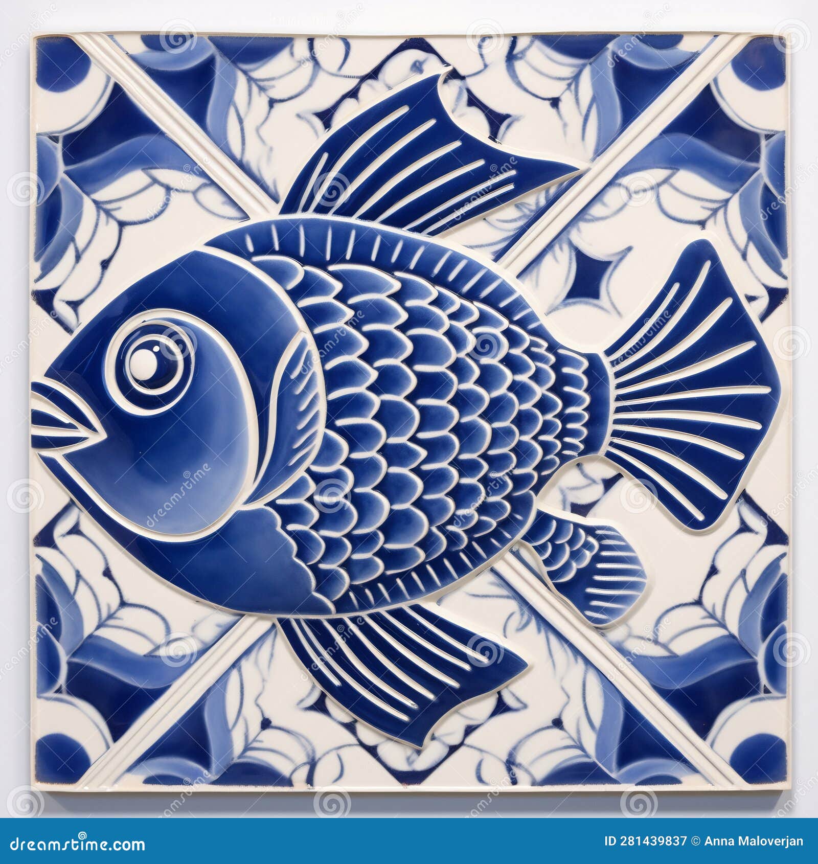 Portuguese Sardine Fish on Typical Traditional Tile Stock Illustration ...