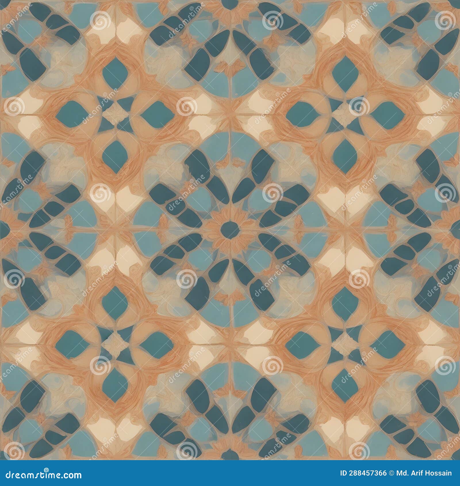 Portuguese Seamless Tile Pattern Design Generated by Ai Stock ...