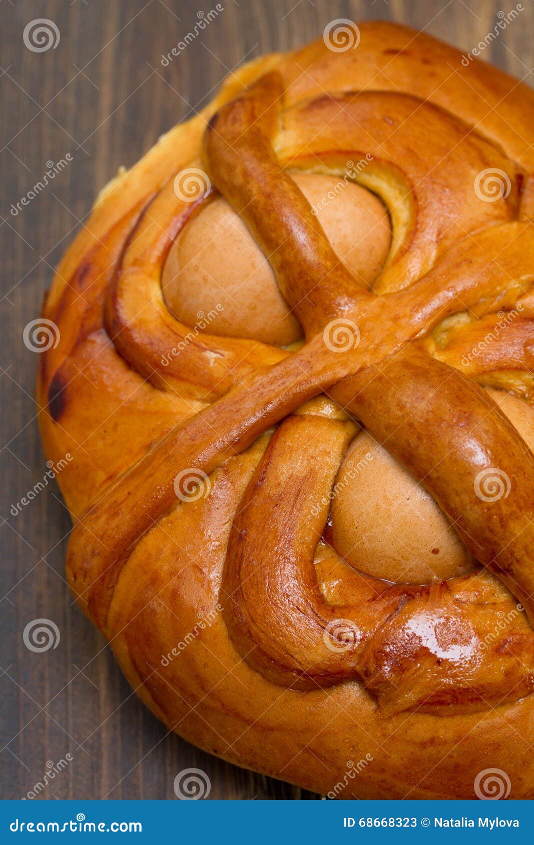 Portuguese Traditional Easter Cake Folar Stock Image - Image of wood ...