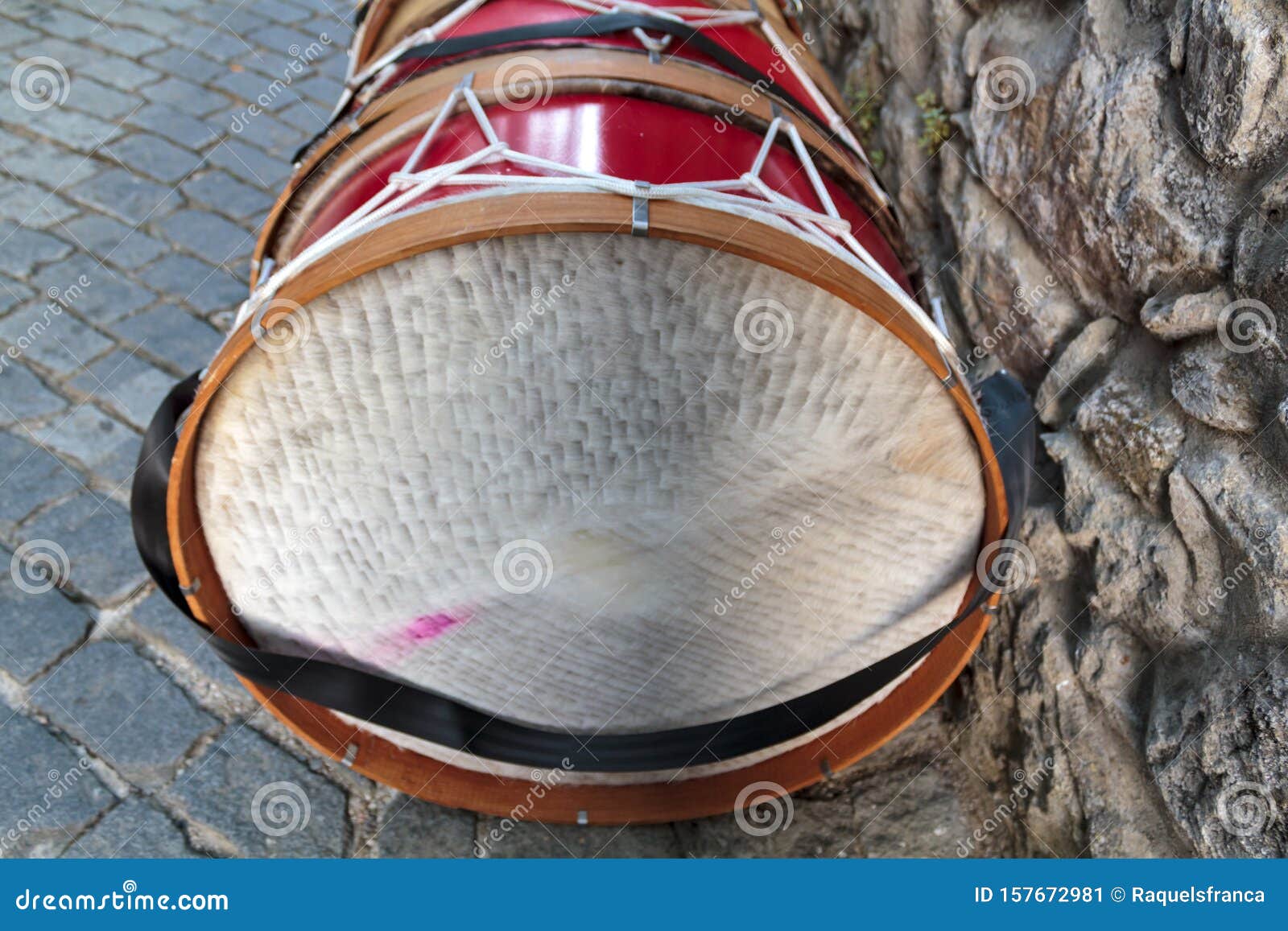 Portuguese Typical Drum Called Bombo Stock Image - Image of traditional ...