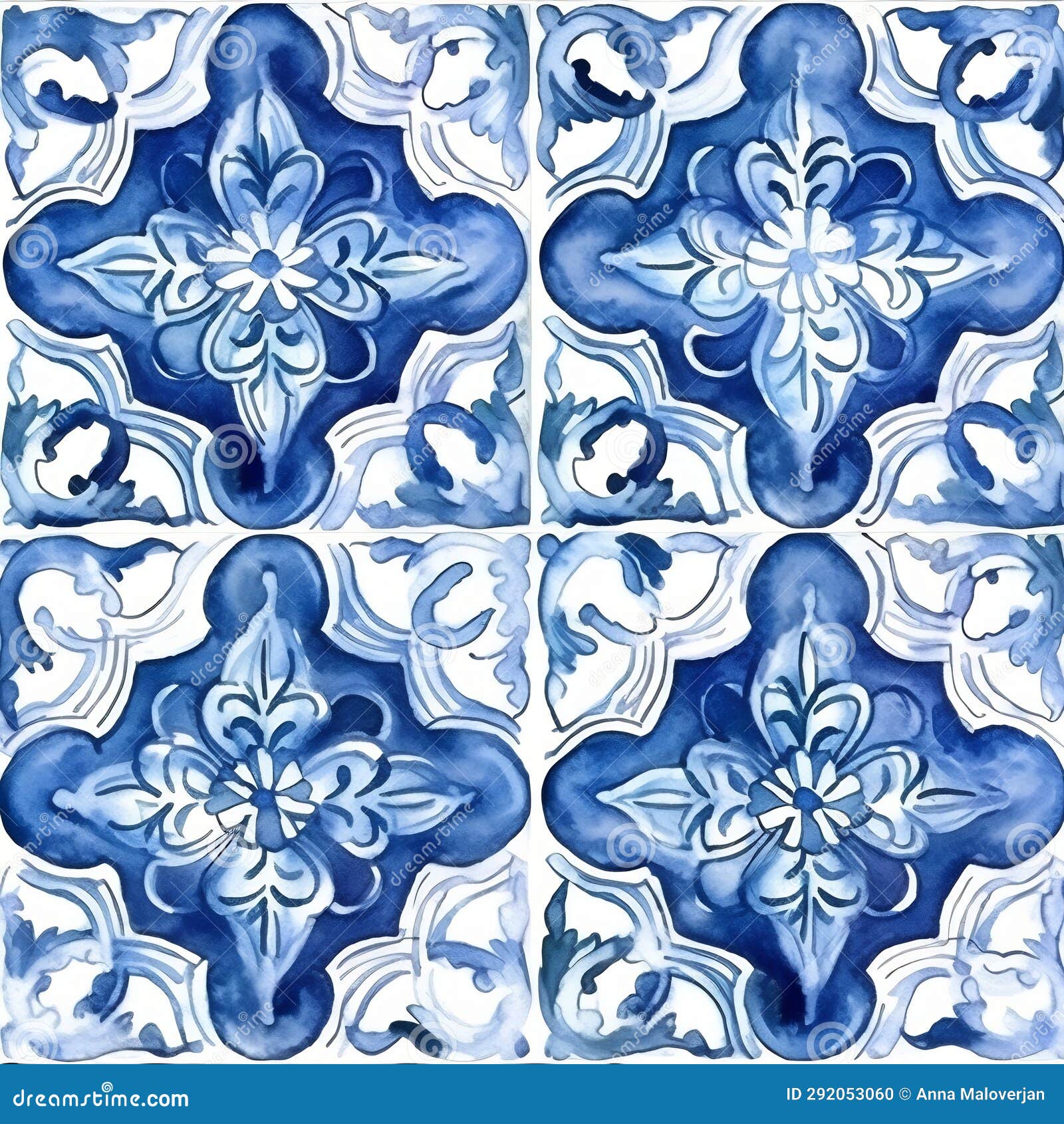 Portuguese Typical Traditional Blue Tile Stock Photo - Image of ...