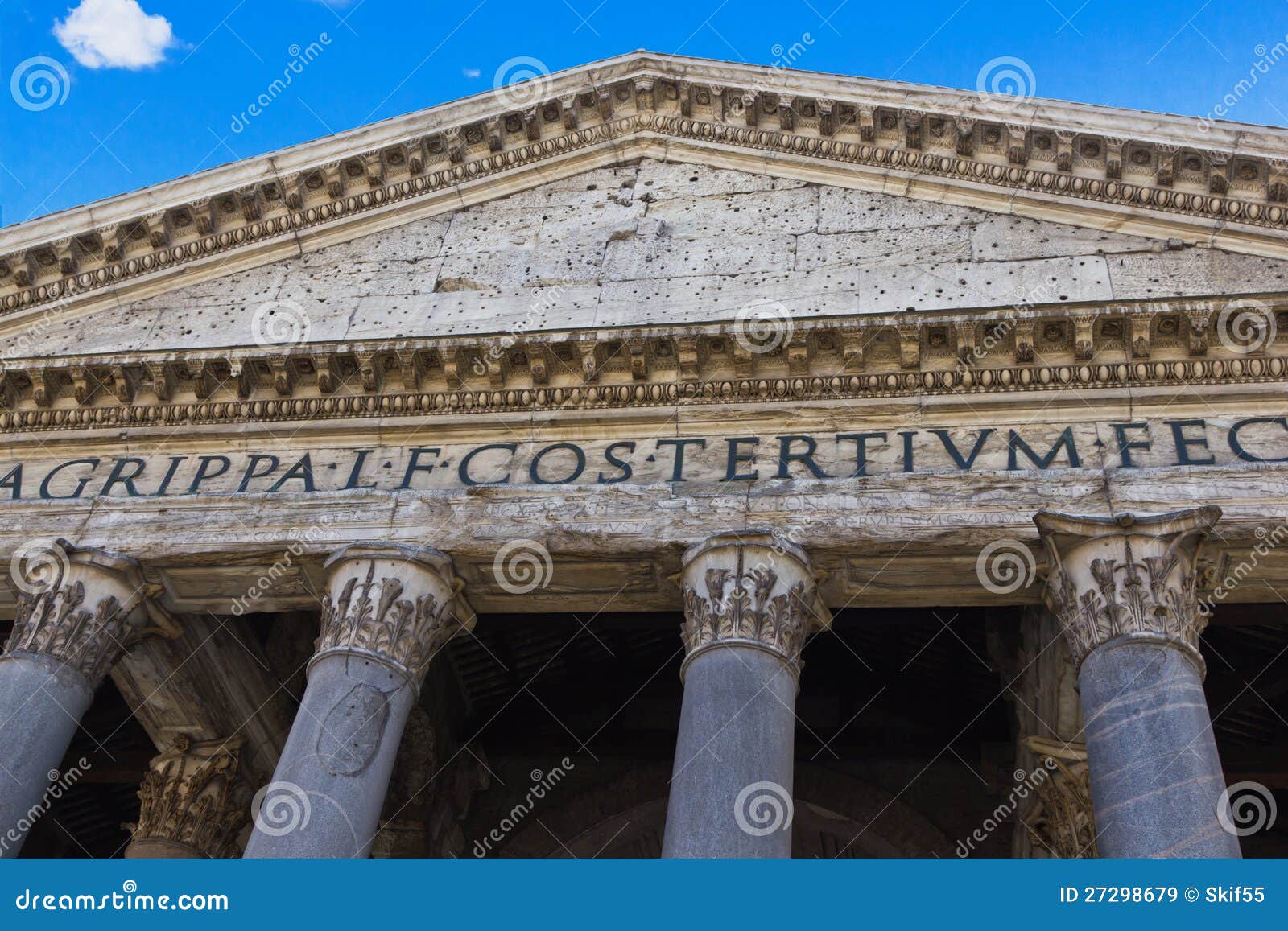Portyk Panteon, Rzym obraz stock. Obraz złożonej z dells - 27298679