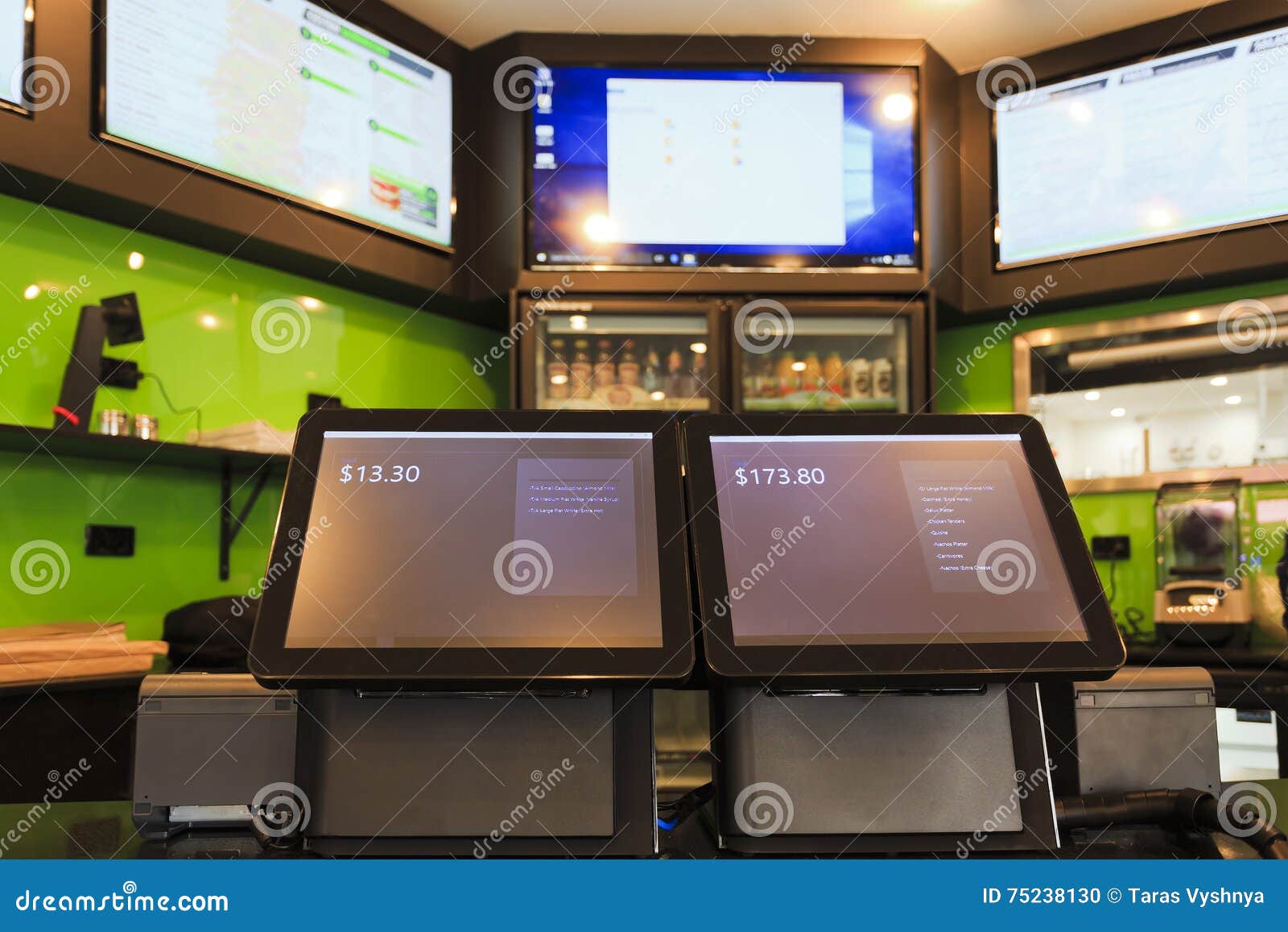 POS Counter 2 tablets stock photo. Image of retail, receipt - 75238130