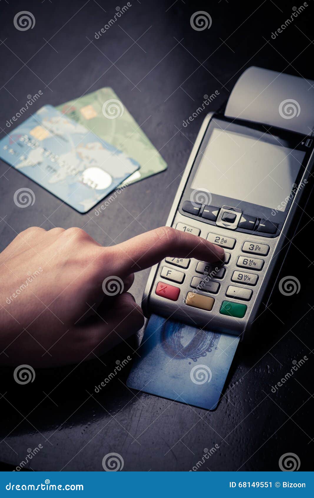POS and credit cards stock image. Image of swipe, sale - 68149551