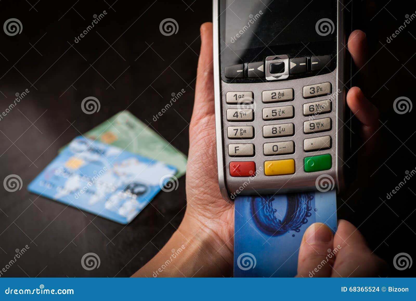 POS and credit cards stock photo. Image of payment, numbers - 68365524
