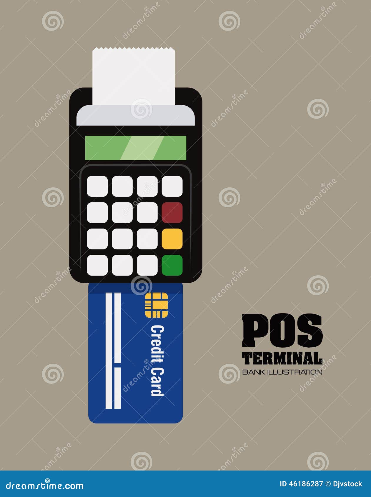 Pos design stock vector. Illustration of business, electronic - 46186287