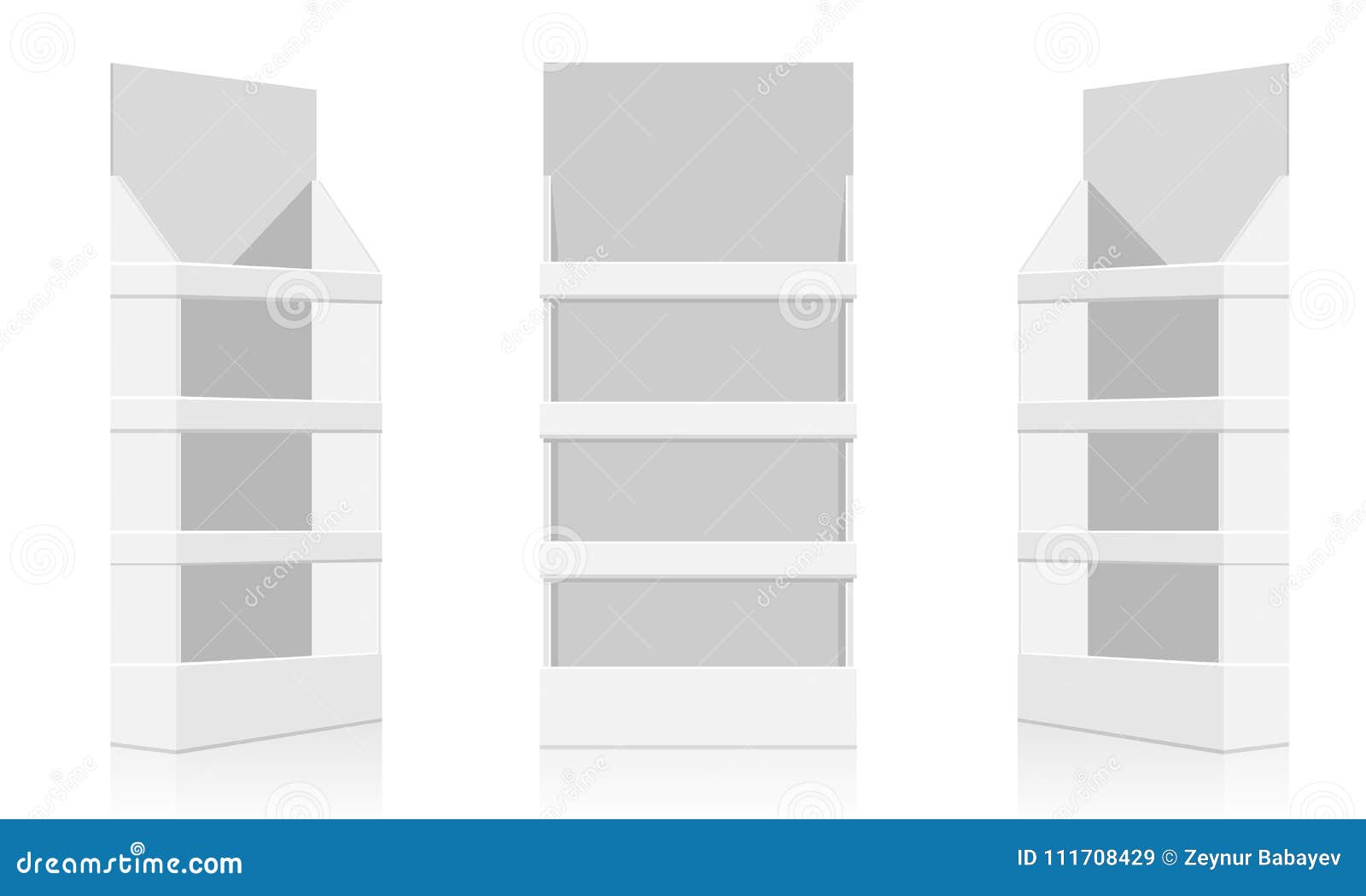 POS Display Mockup - Front View. Flat and Solid Color Design Vector ...