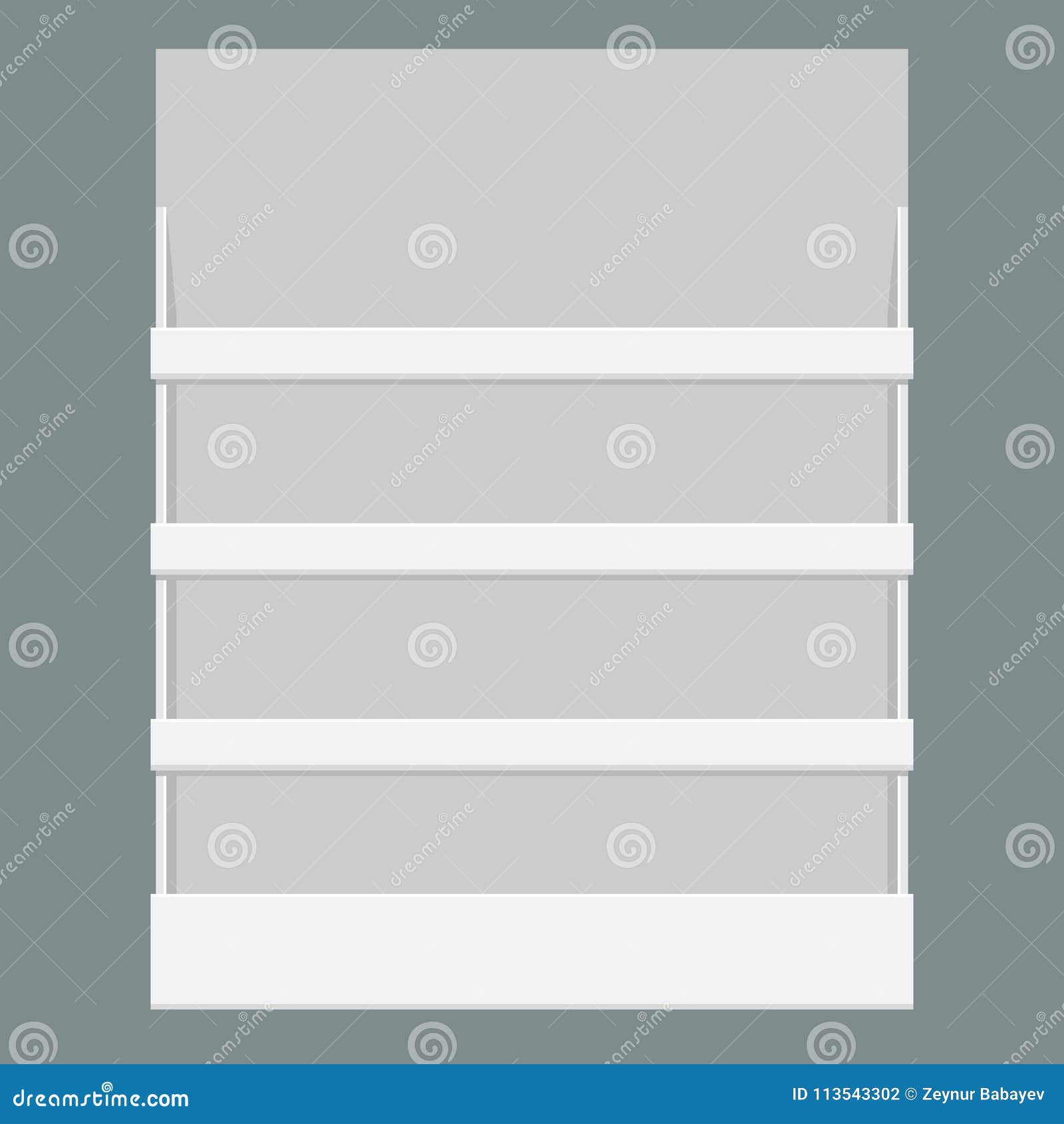 POS Display Mockup - Front View. Flat and Solid Color Design Vector ...