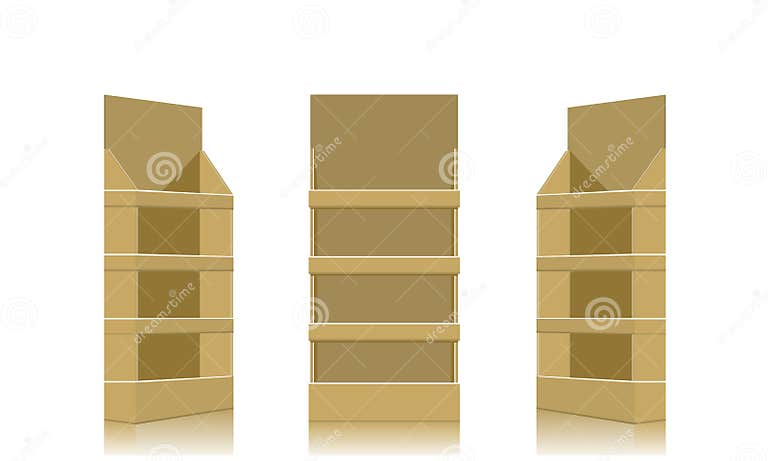 POS Display Mockup - Front View. Flat and Solid Color Design Vector ...