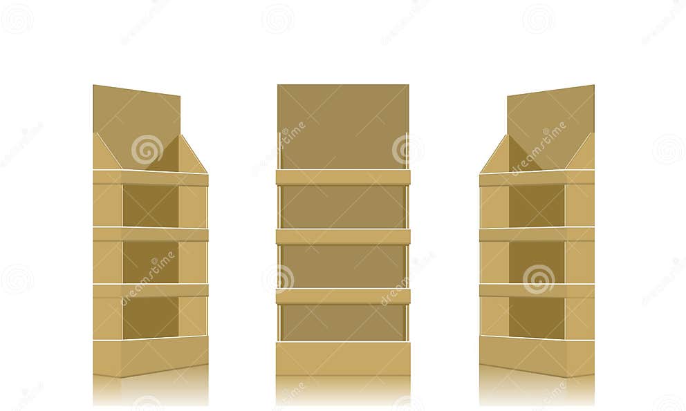 POS Display Mockup - Front View. Flat and Solid Color Design Vector ...