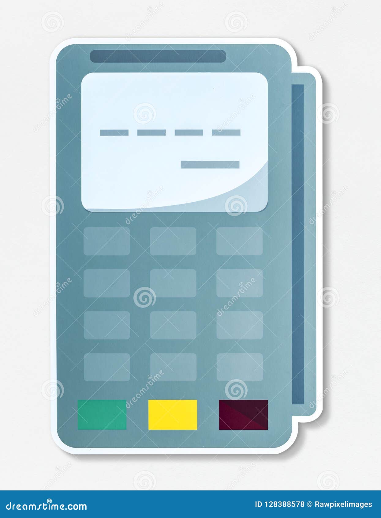 POS Machine Icon Illustration Stock Illustration - Illustration of icon ...