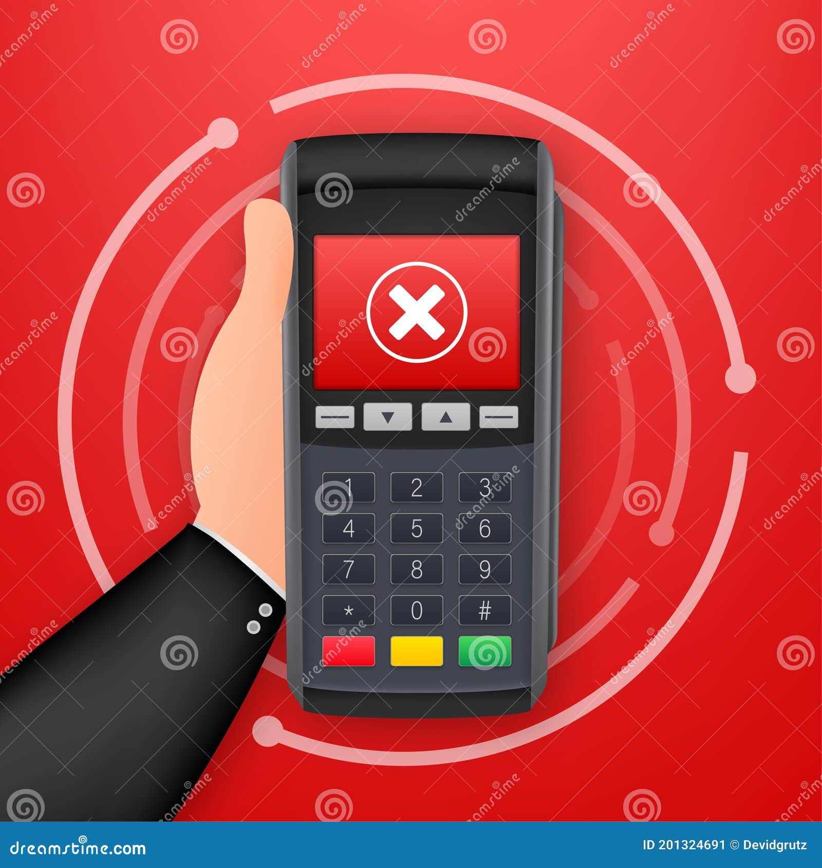 Payment Terminals With Tick Check Marks On Screen Vector Illustration ...