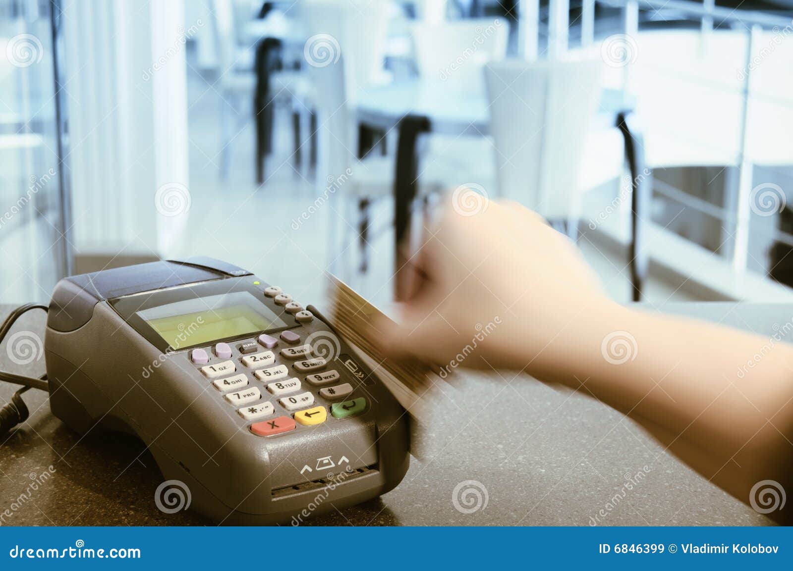 POS-terminal. stock image. Image of magnetic, buttons - 6846399