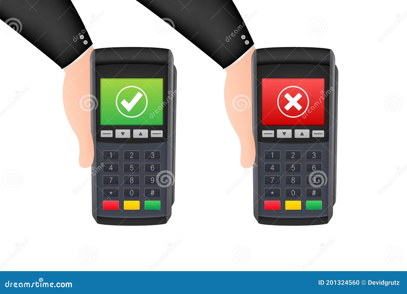 Rejected Payment, Payment Message And Report Icons Set. Dollar Exchange ...