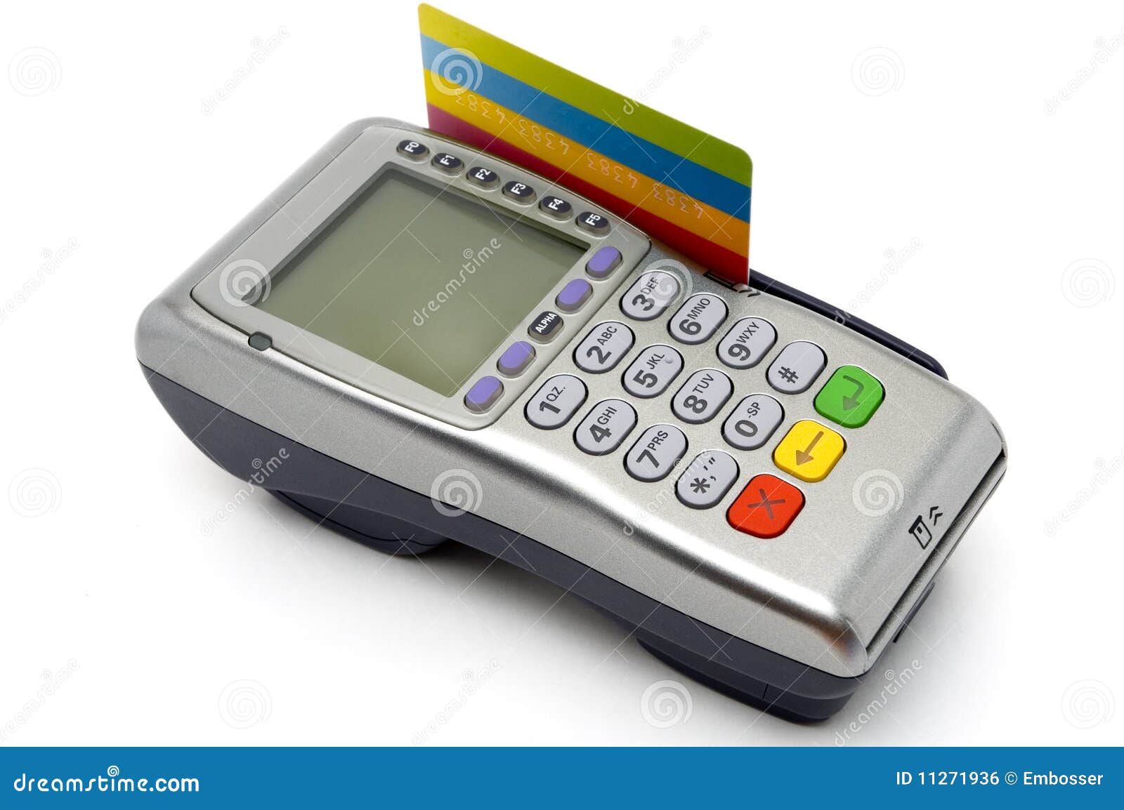 POS-terminal with Credit Card Inserted Stock Photo - Image of account ...