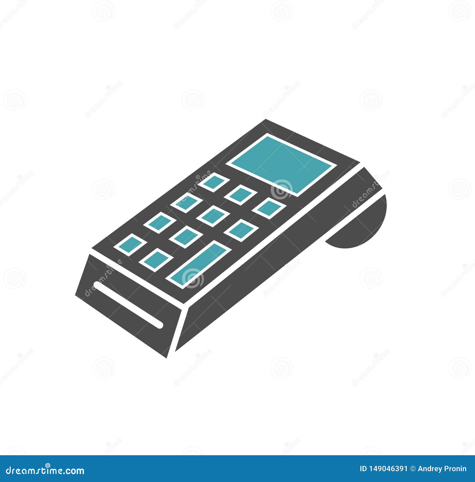 Pos Terminal Icon on Background for Graphic and Web Design. Simple ...