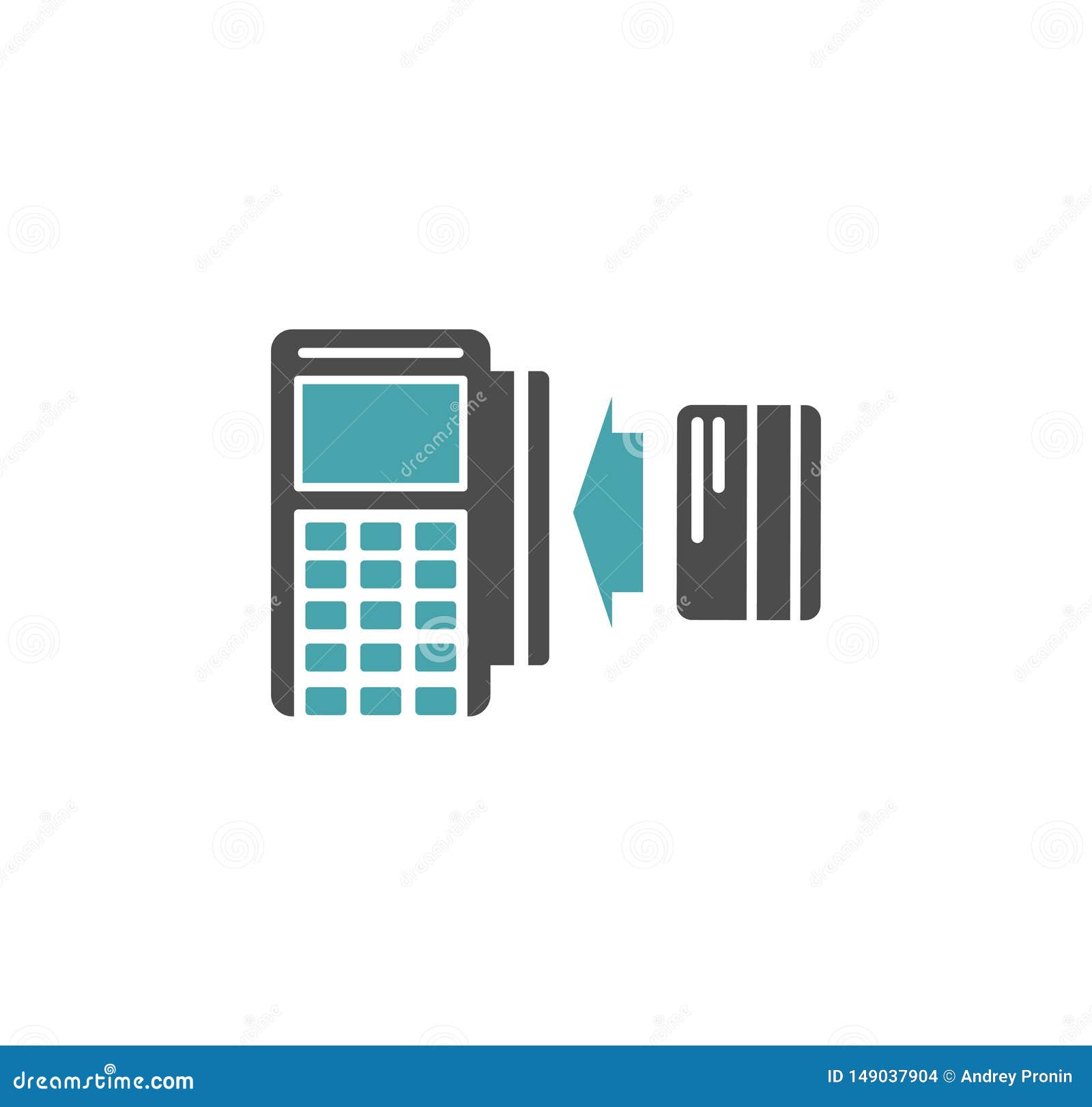 Pos Terminal Icon on Background for Graphic and Web Design. Simple ...