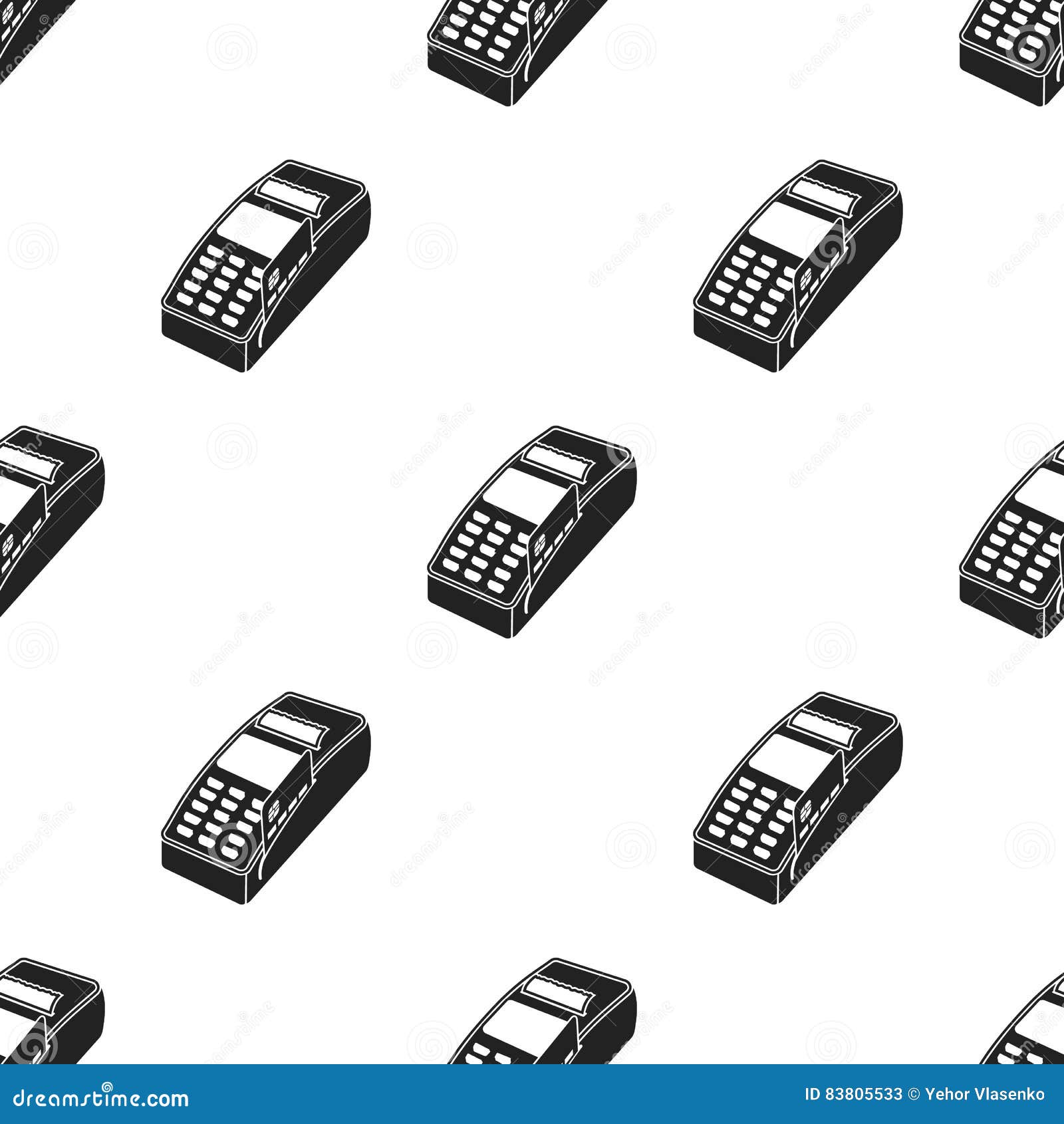 POS Terminal Icon in Black Style Isolated on White Background. E ...