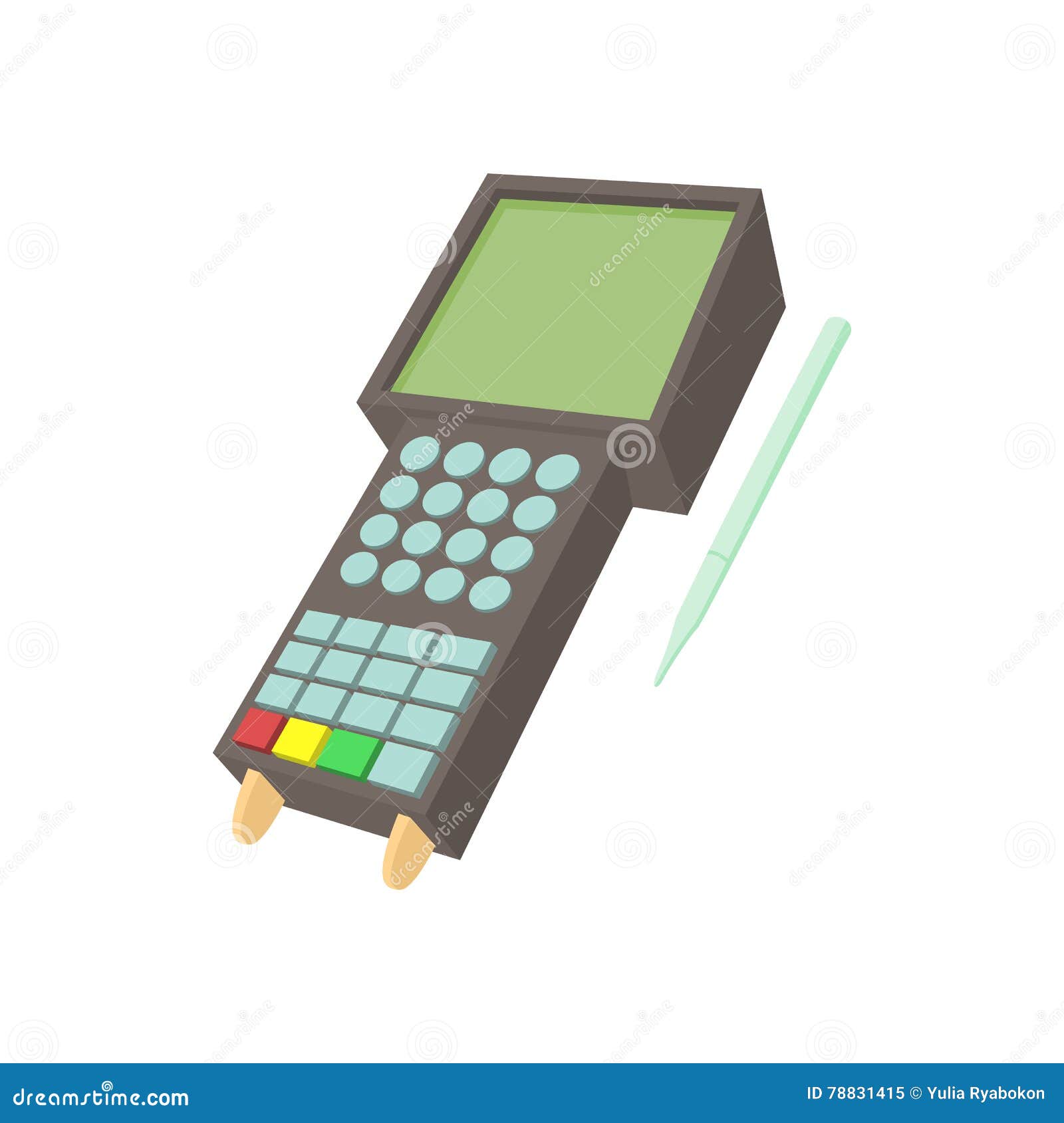 POS Terminal Icon, Cartoon Style Stock Vector - Illustration of payment ...