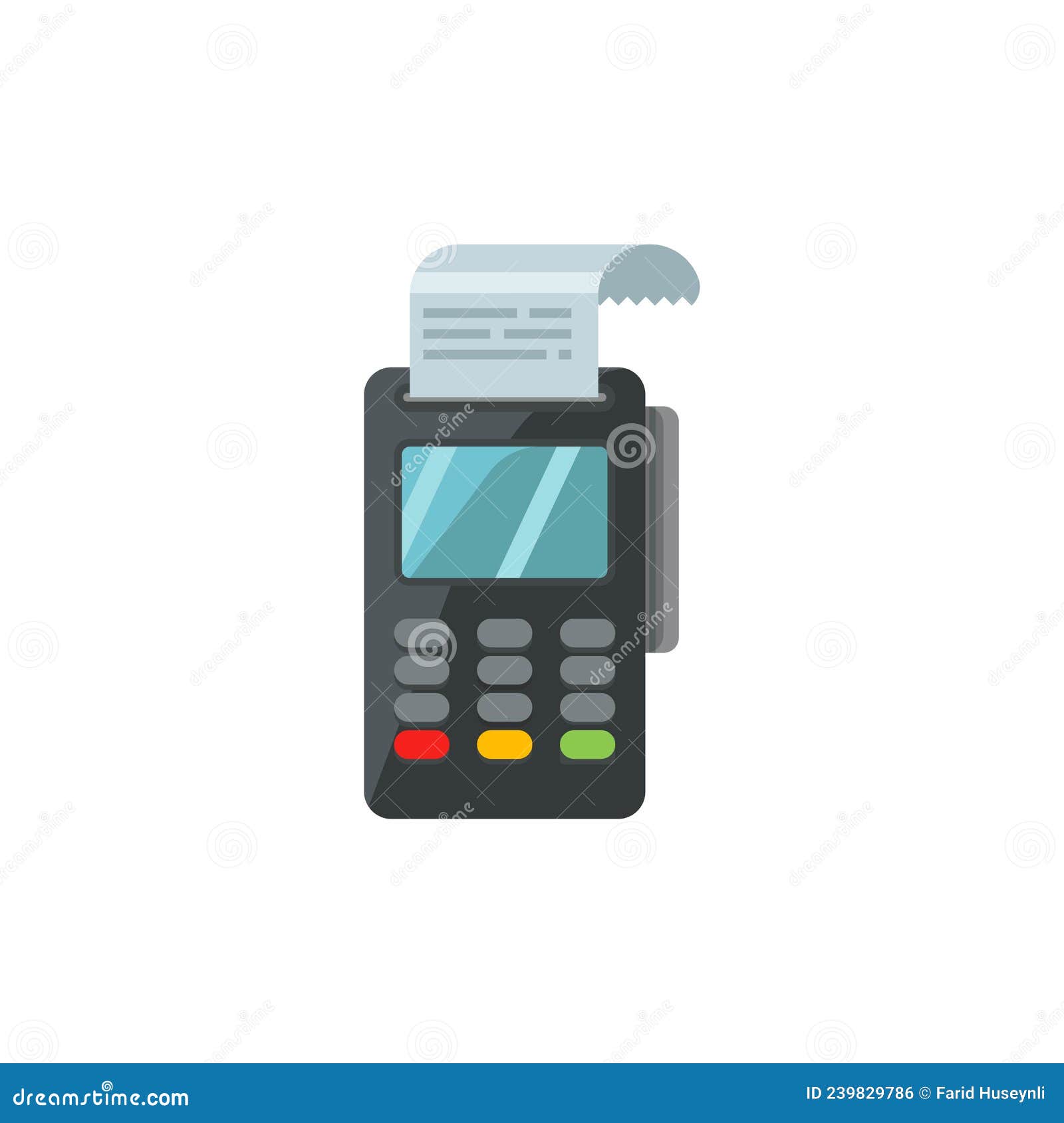 Pos Terminal Ikon Pos Terminal Vektor Illustration Plan Ikon Vektor ...