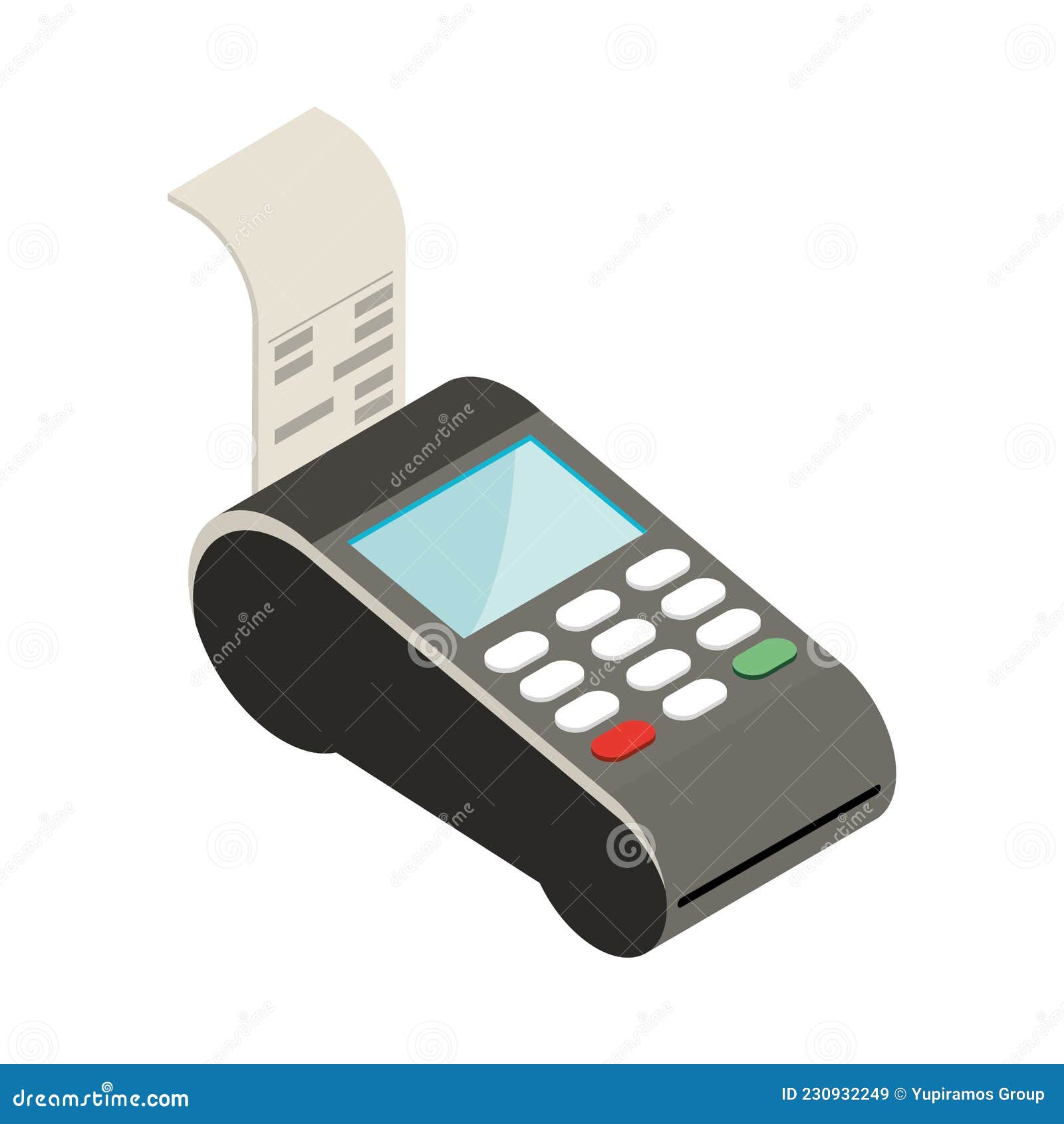 Pos terminal payment stock vector. Illustration of magnetic - 230932249
