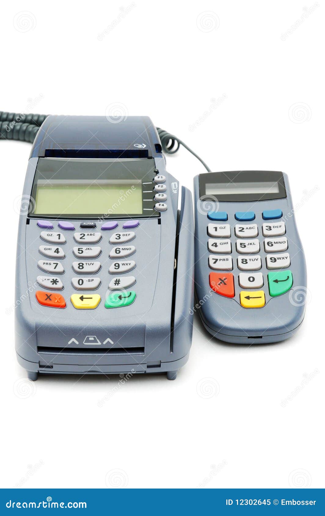 POS-terminal with PIN-pad stock image. Image of credit - 12302645