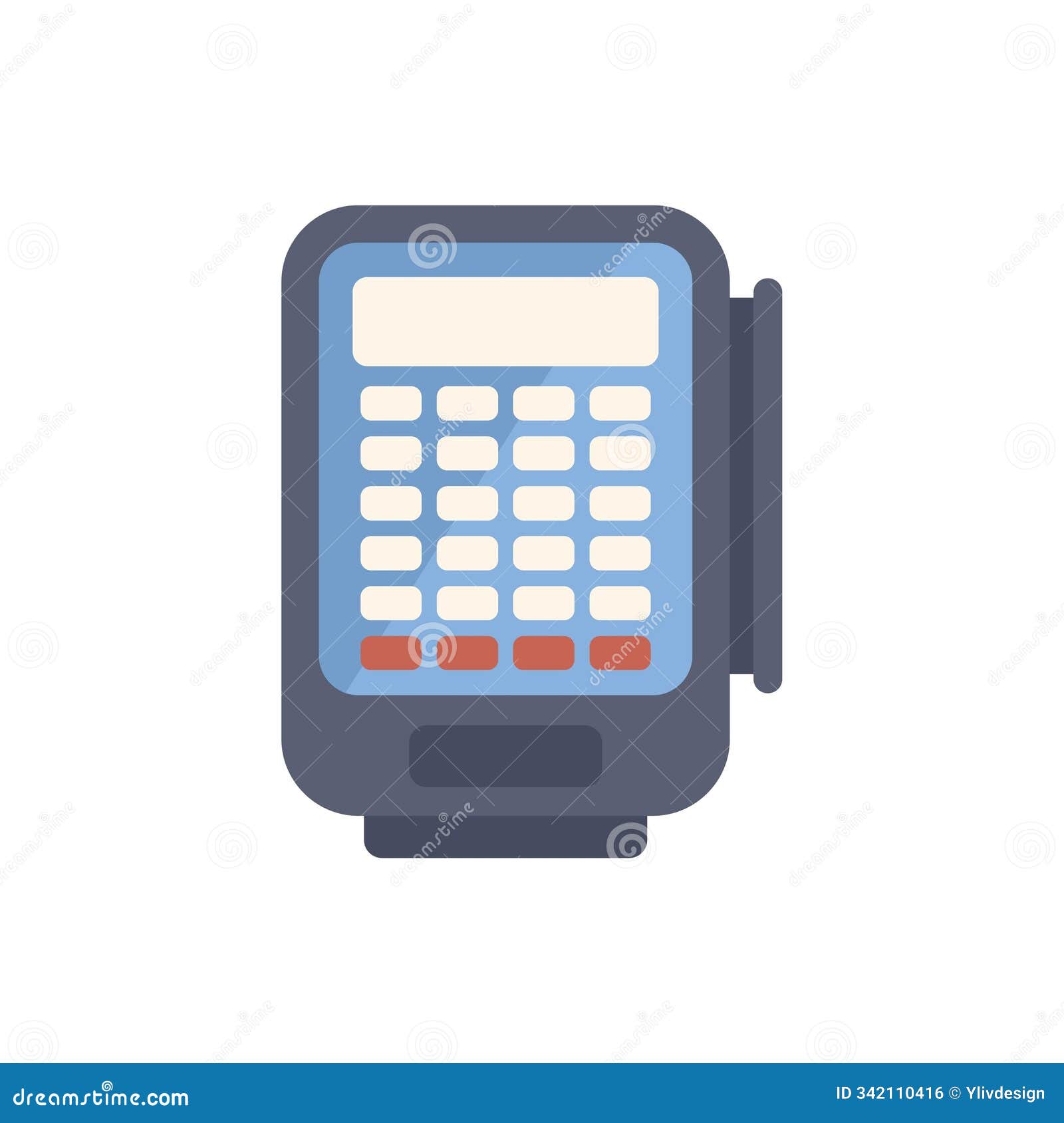Pos Terminal Processing Credit Card Payment Illustration Stock ...