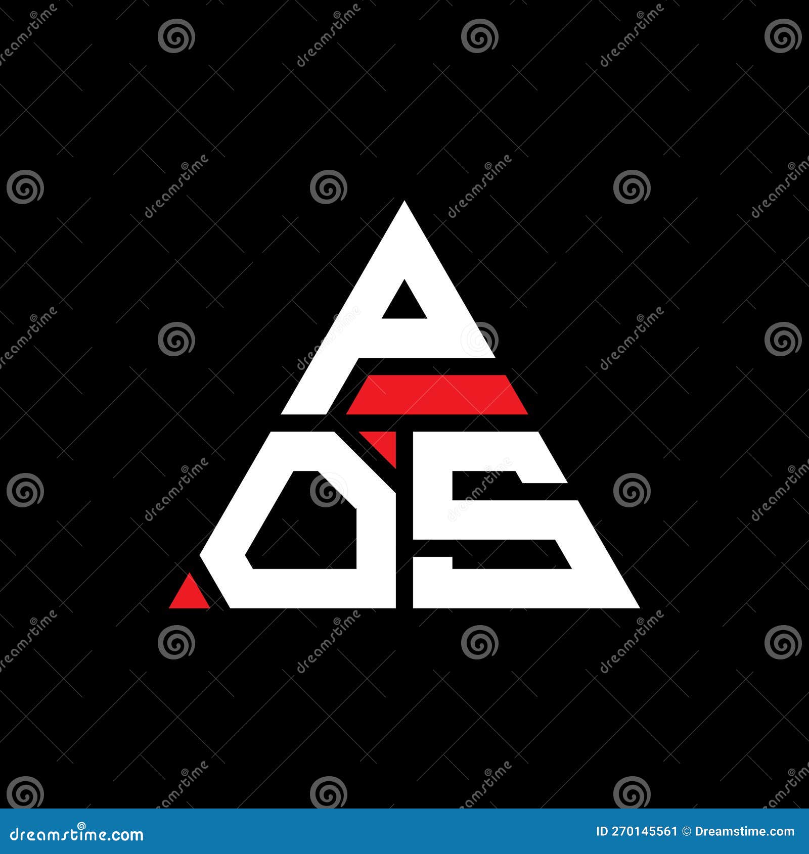 POS Triangle Letter Logo Design with Triangle Shape. POS Triangle Logo ...