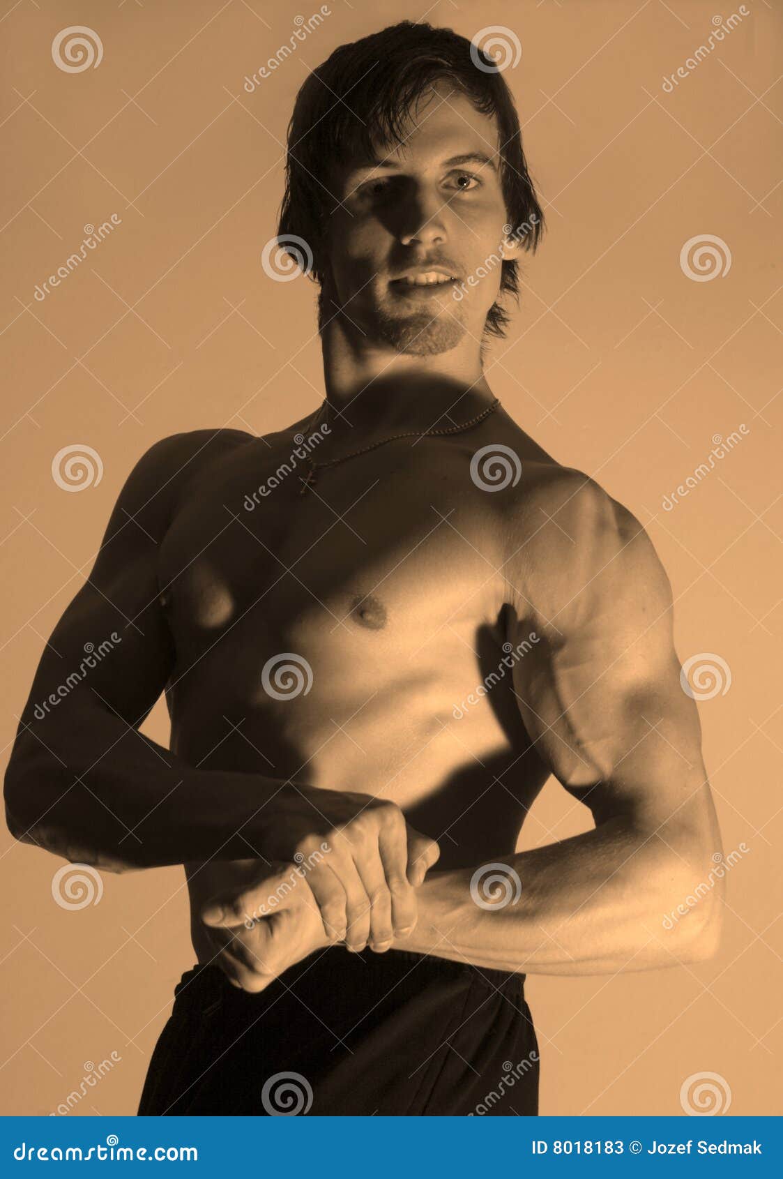 Pose of bodybuilder stock image. Image of power, pose - 8018183