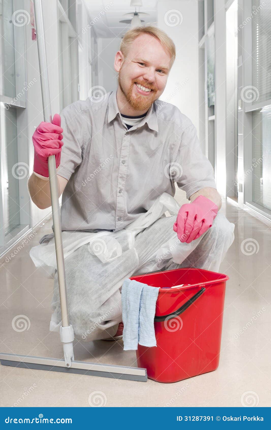 Pose stock image. Image of happy, janitor, male, smiling - 31287391