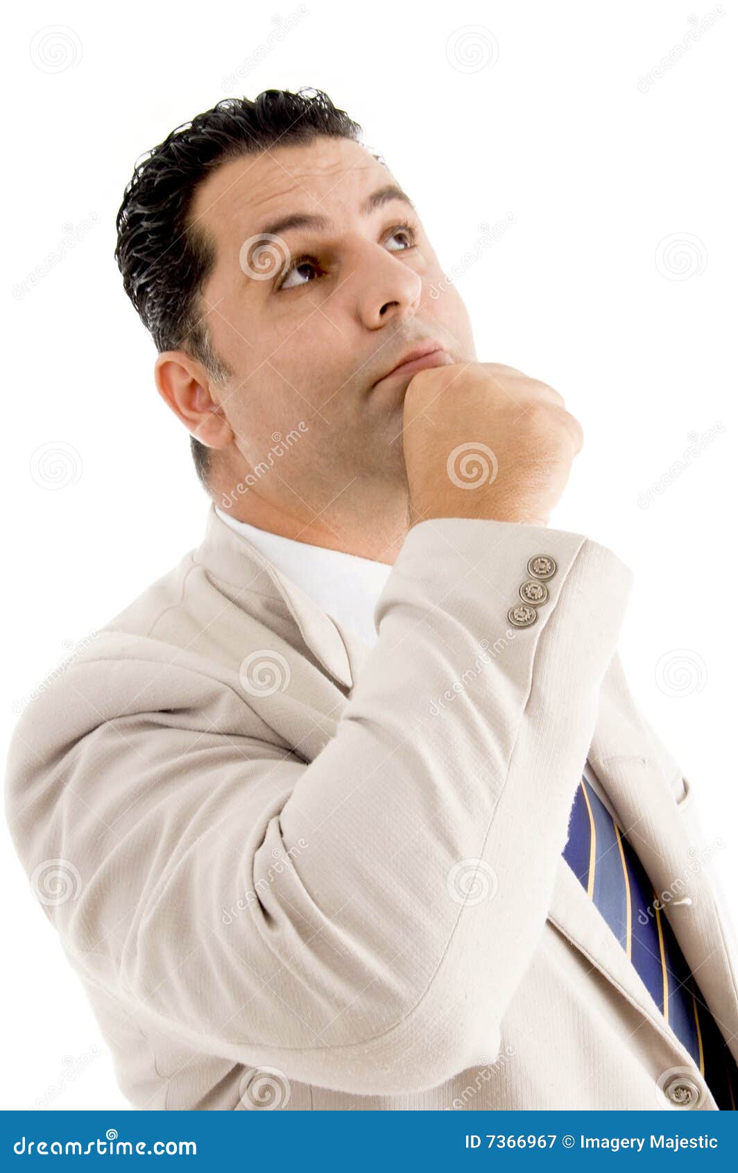 Pose of Considering Businessman Stock Image - Image of occupation ...