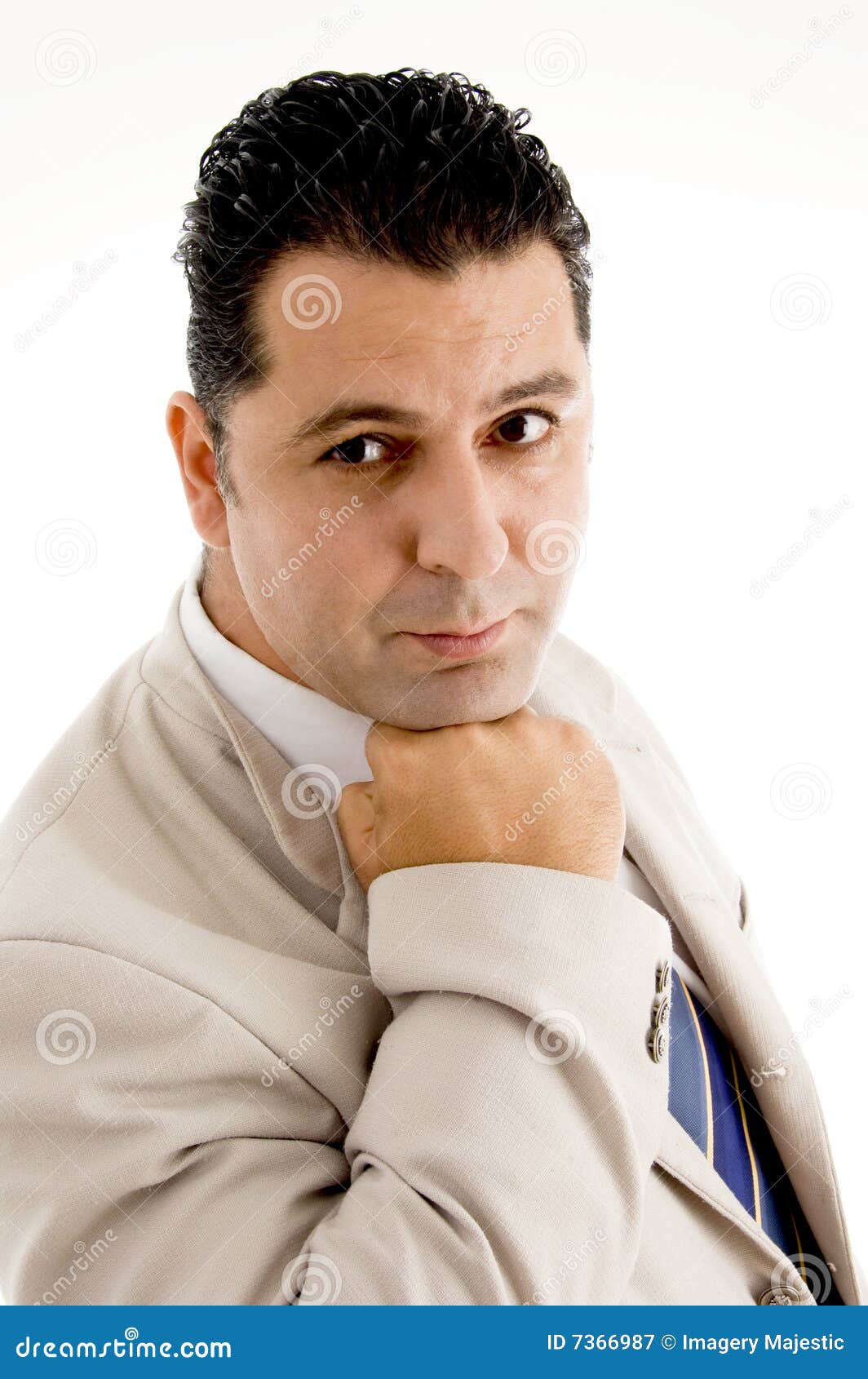 Pose of Considering Businessman Stock Image - Image of business, client ...
