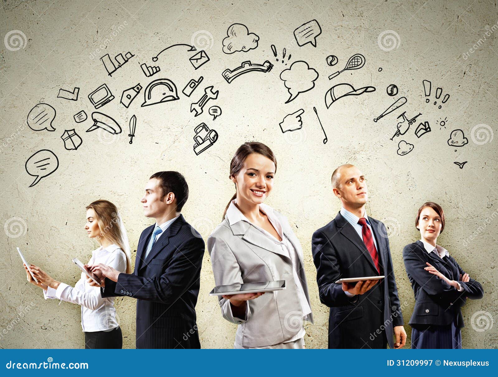 Pose D'équipe D'hommes D'affaires Image stock - Image du concept ...