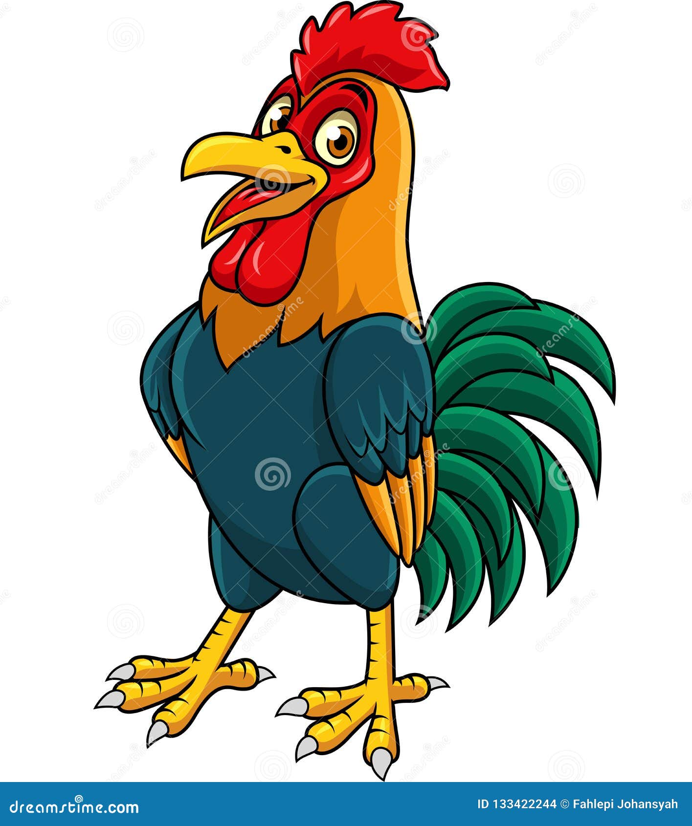 Pose De Coq De Bande Dessinée Illustration de Vecteur - Illustration du ...