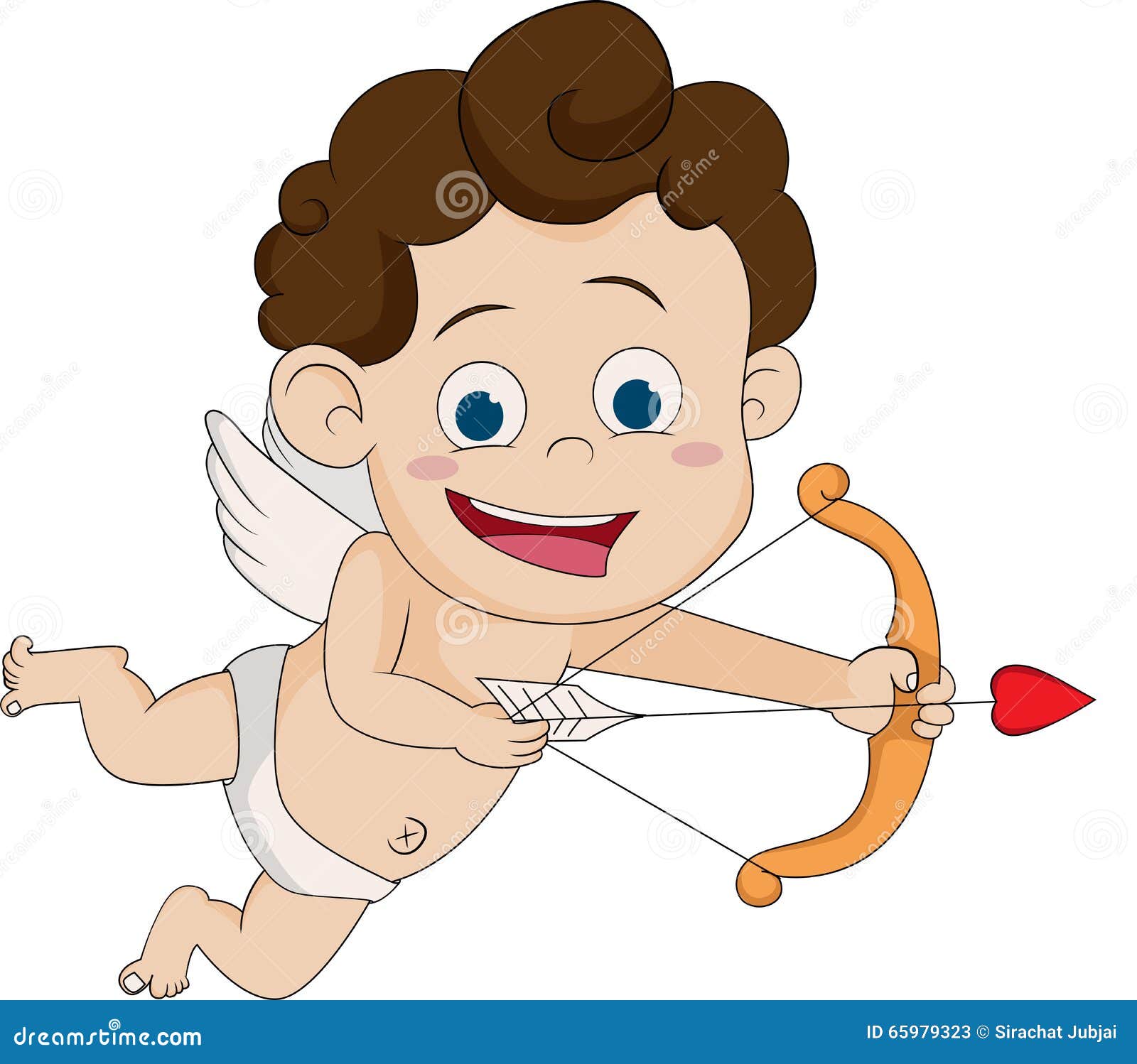 Pose do cupido ilustração do vetor. Ilustração de fundo - 65979323