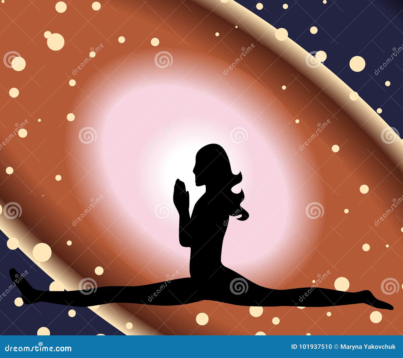 A pose do hanumasana ilustração do vetor. Ilustração de pessoa - 101937510