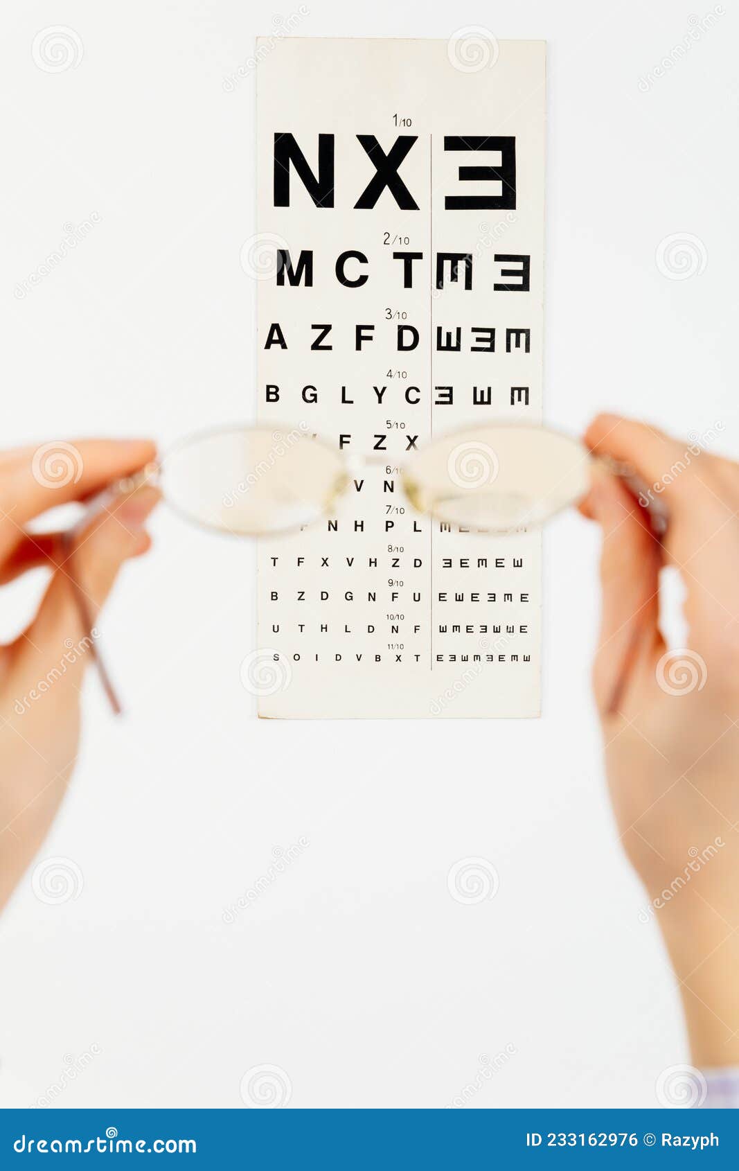 Defocused View through Eyeglasses Stock Photo - Image of diopter, eyes ...