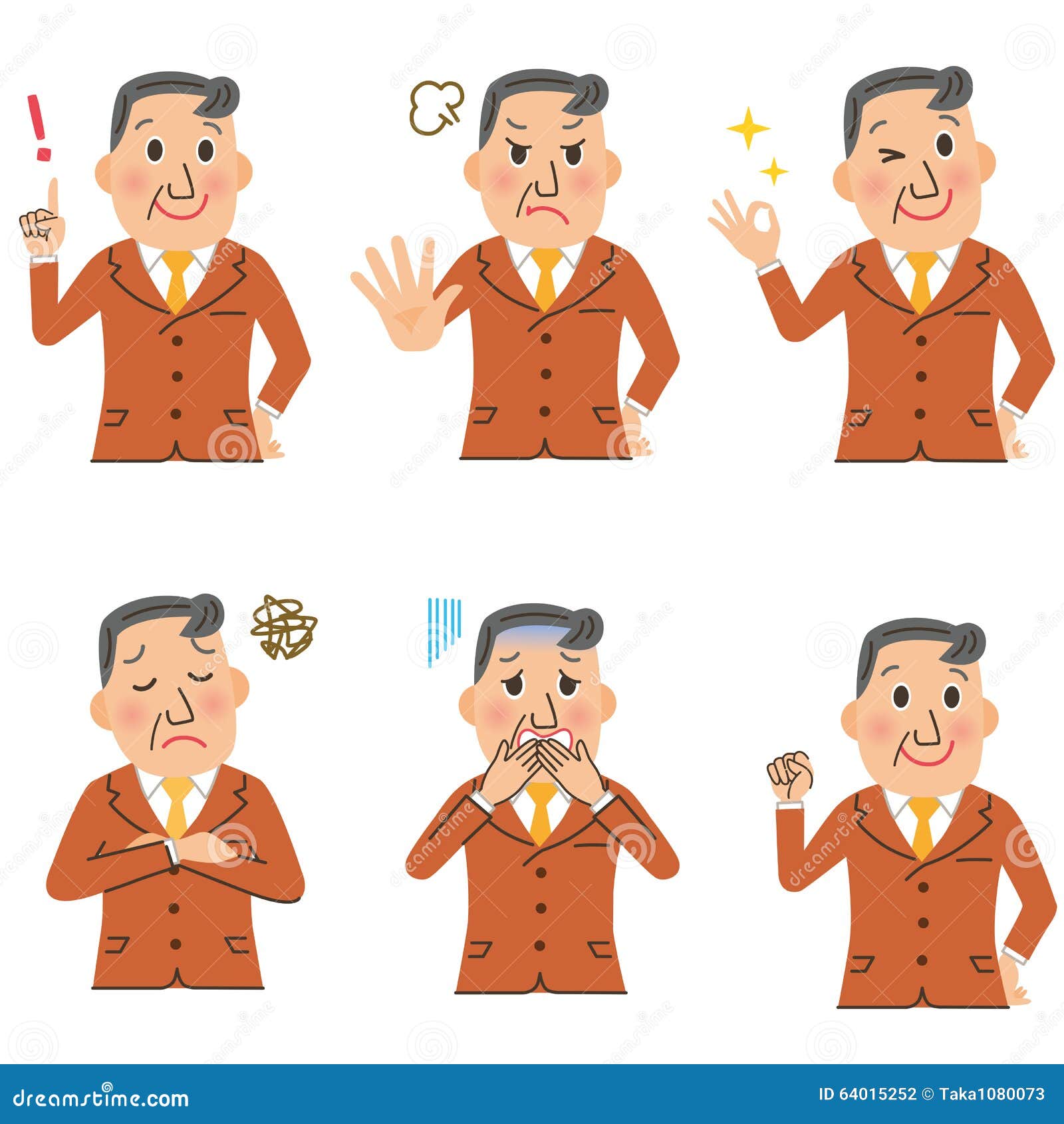 Pose of the president stock vector. Illustration of company - 64015252