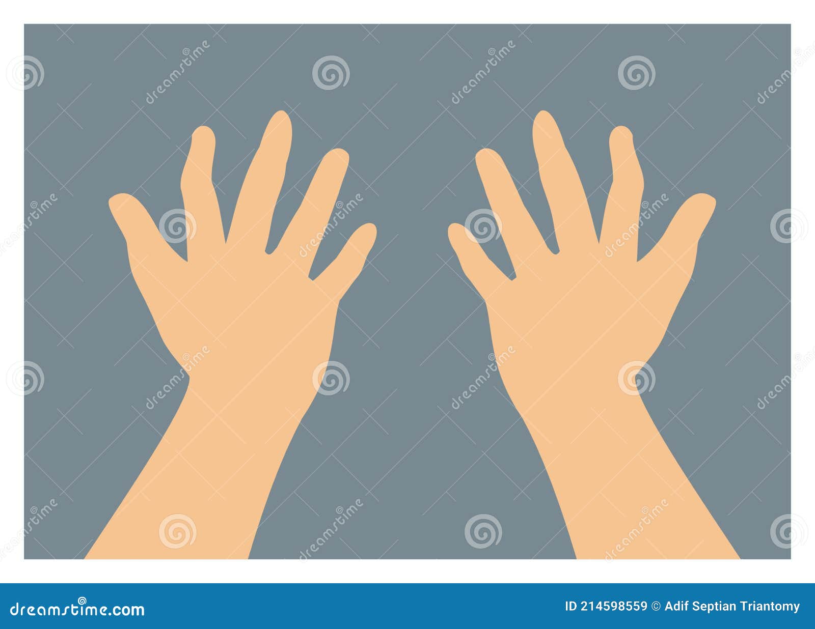 Pose of Two Hands Welcoming. Simple Flat Illustration Stock Vector ...