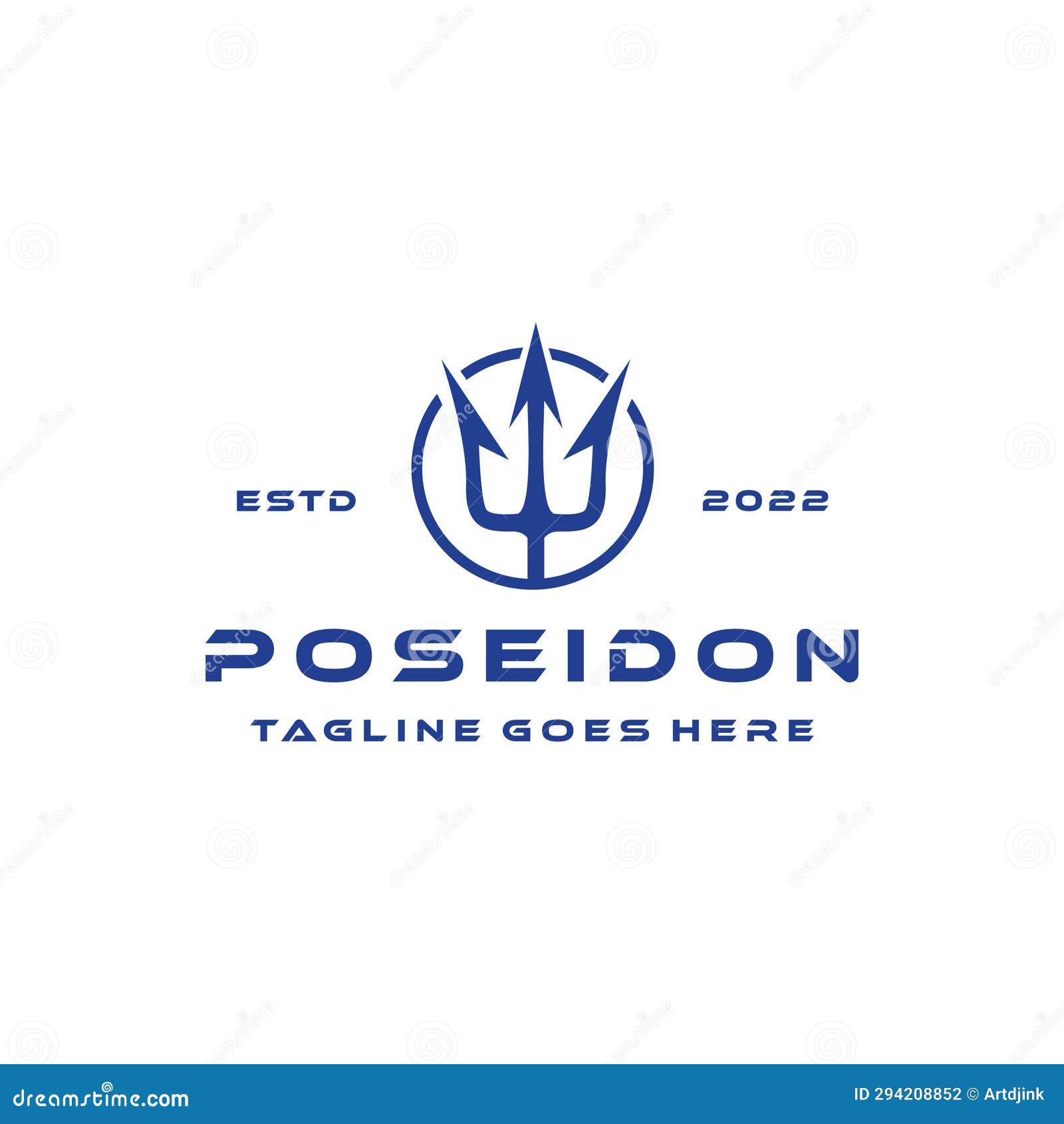 Poseidon Logo Vector Design Graphic Emblem Stock Vector - Illustration of silhouette, neptune ...