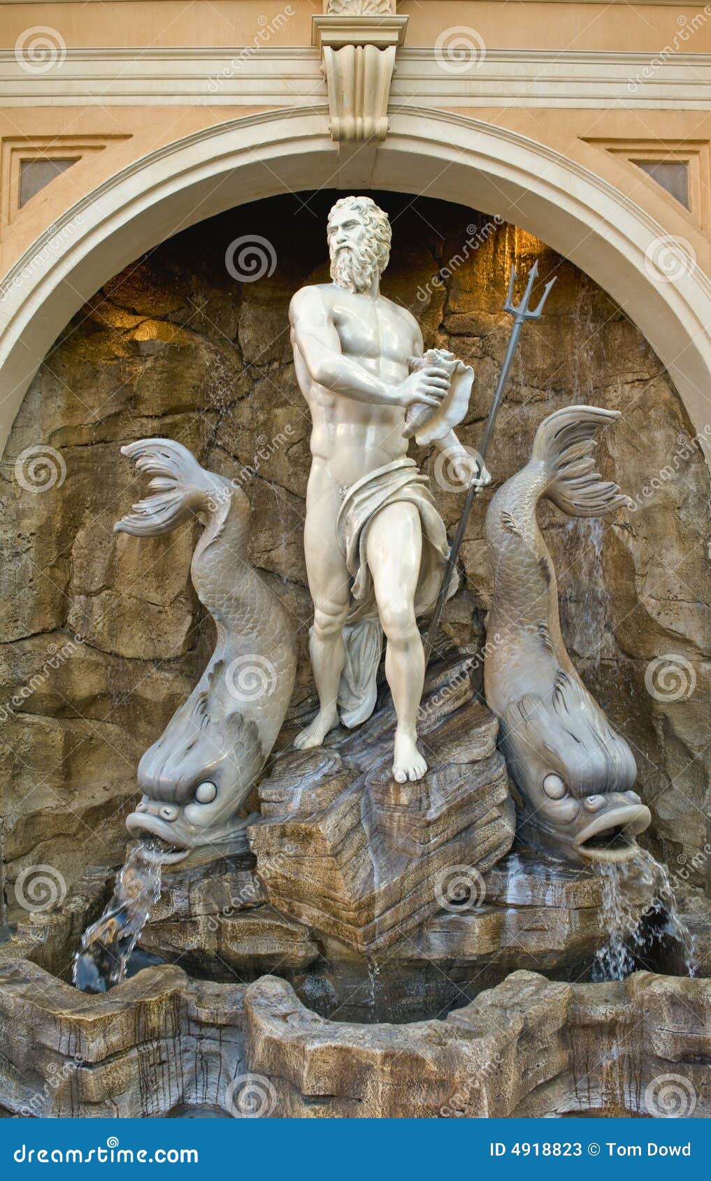 Poseidon sculpture stock image. Image of fishes, legendary - 4918823