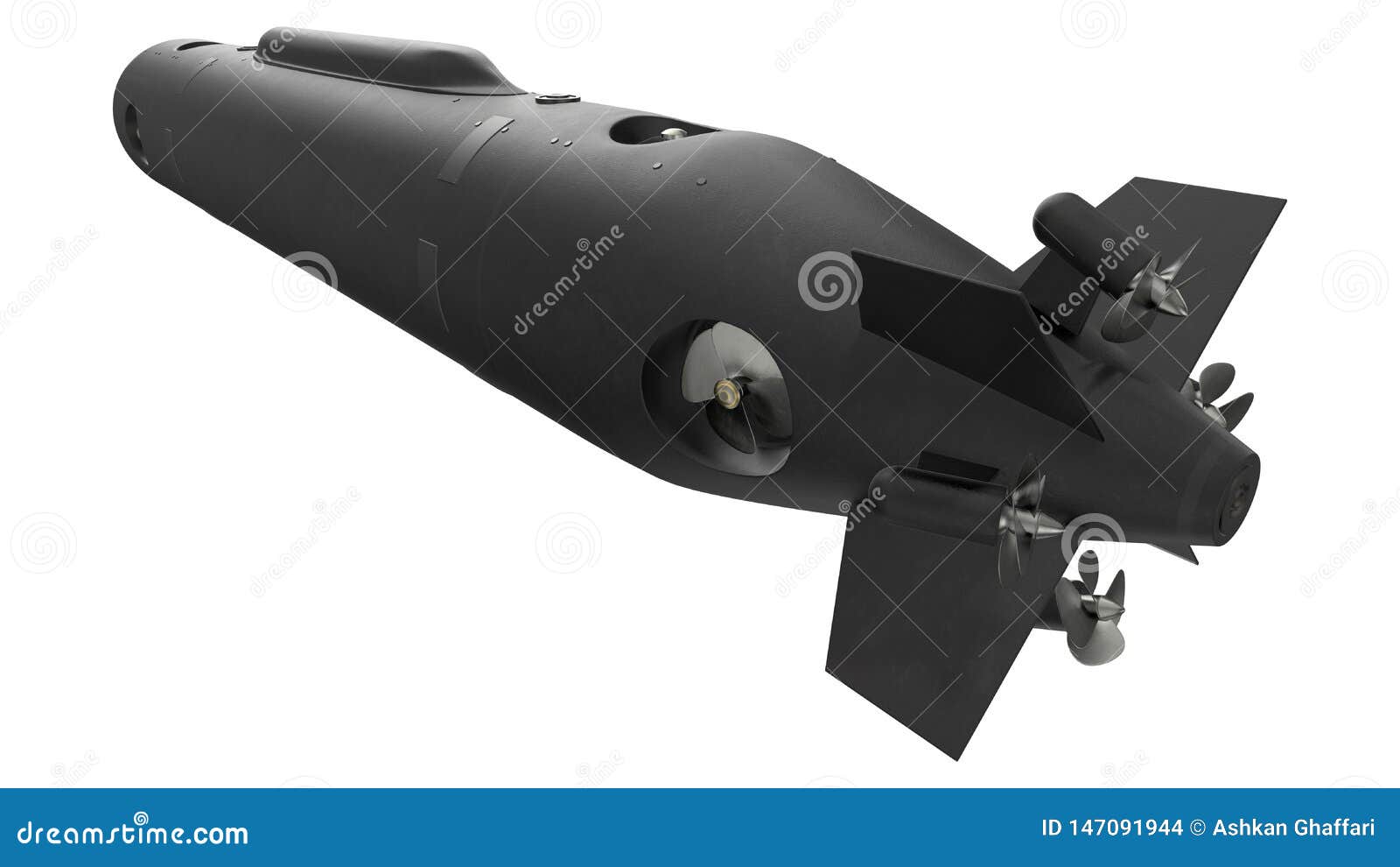 Poseidon - Status-6 Oceanic Multipurpose System 3D Rendering. Isolated ...