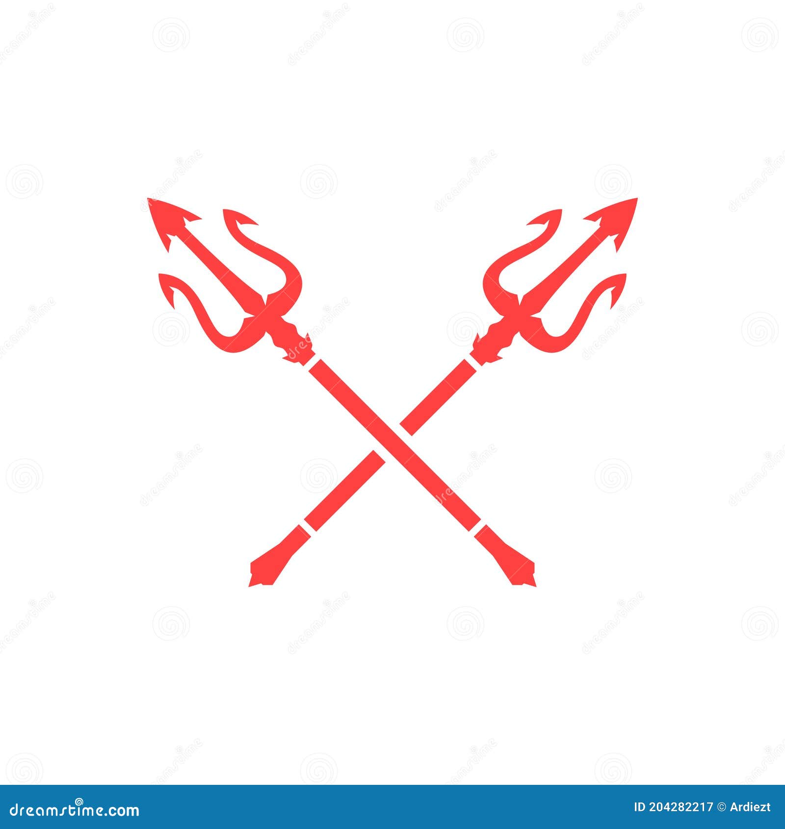 Poseidon Trident Icon Vector Illustration Stock Vector - Illustration ...