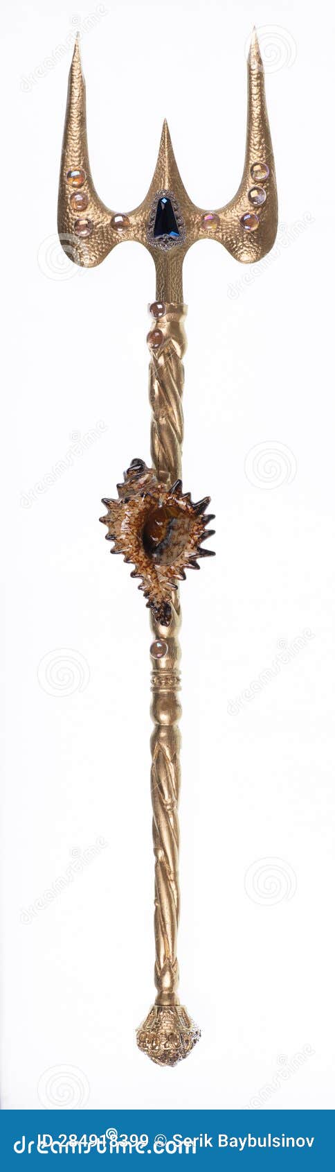 Poseidon Trident Isolated on White Stock Image - Image of oceanus ...